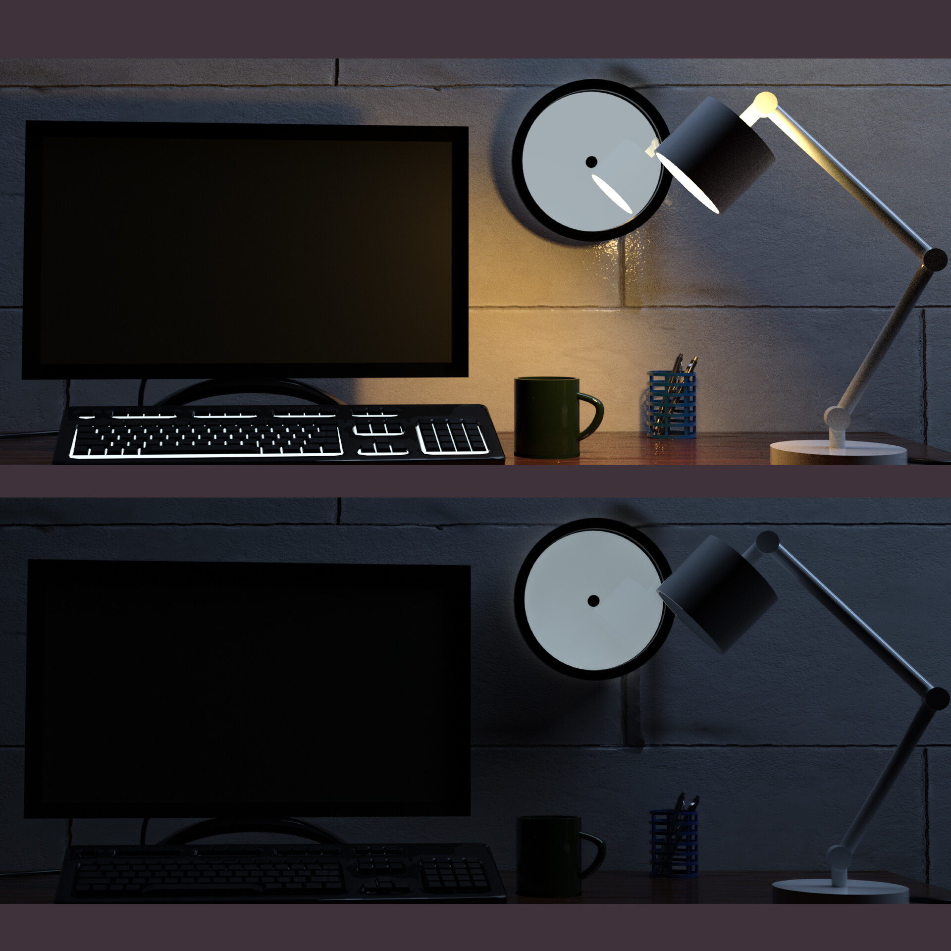 ArtStation - Desk with computer for animated short