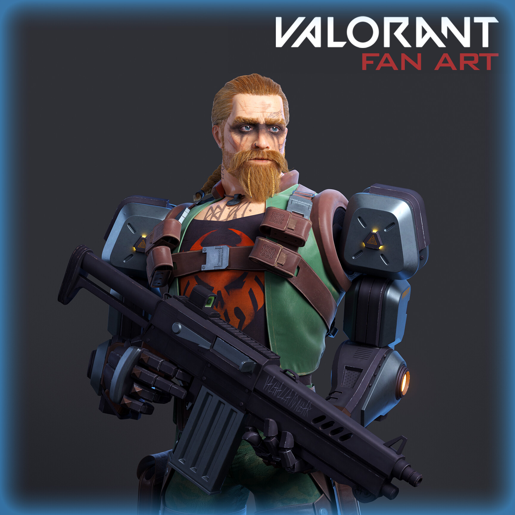 ArtStation - Breach (Valorant fan art)