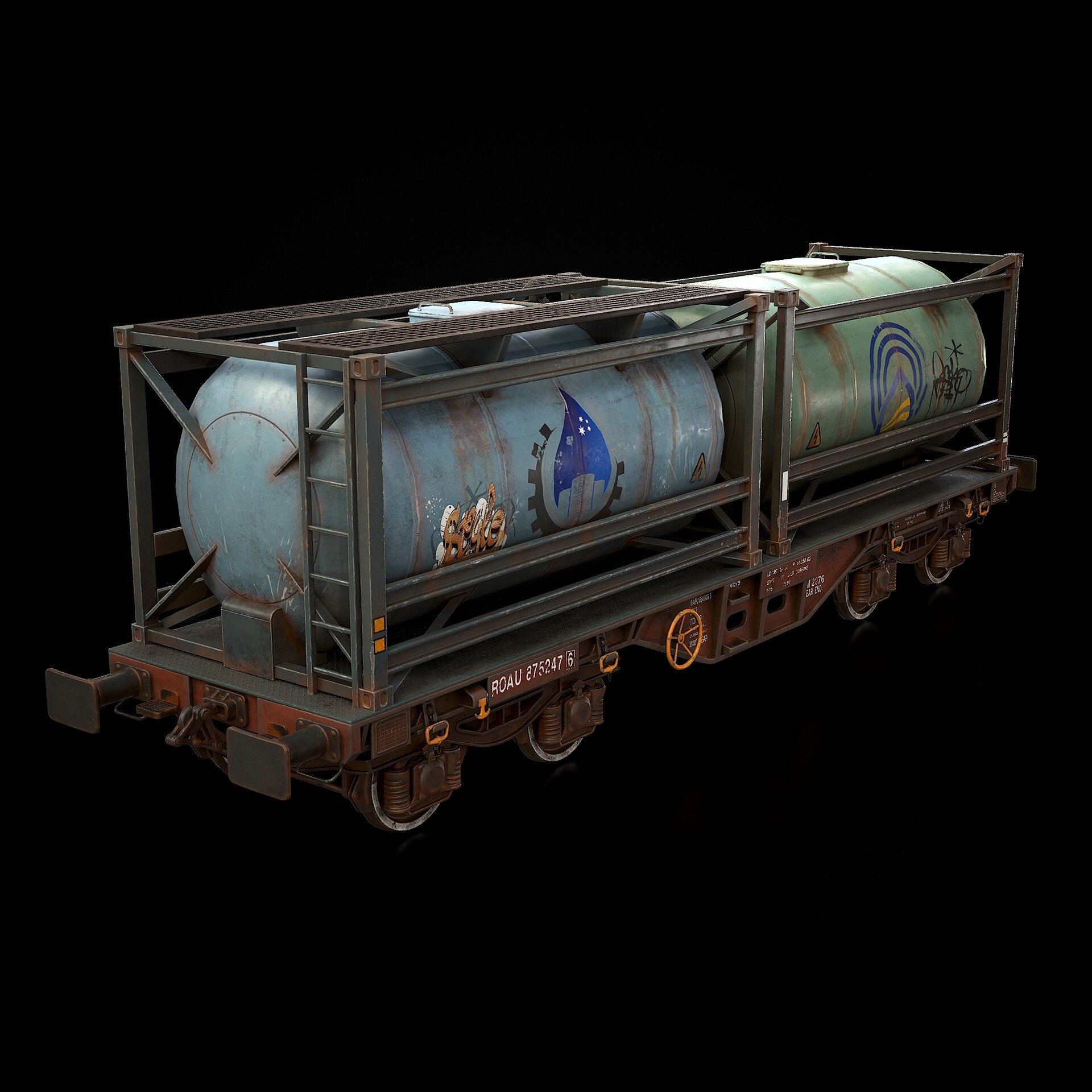 ArtStation - Railway Tank - Substance practice
