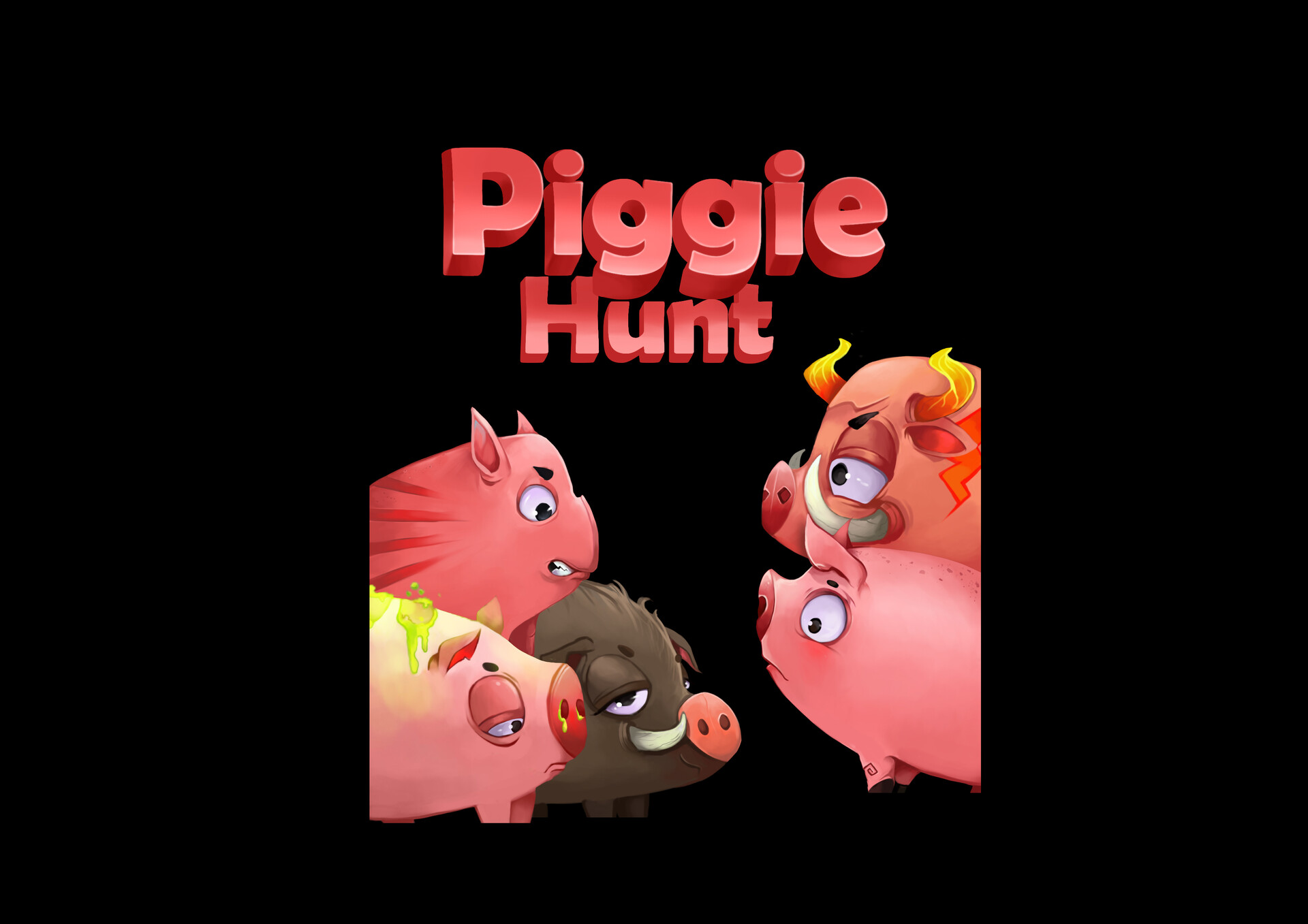 ArtStation - Piggie Hunt - Game Idea & UI