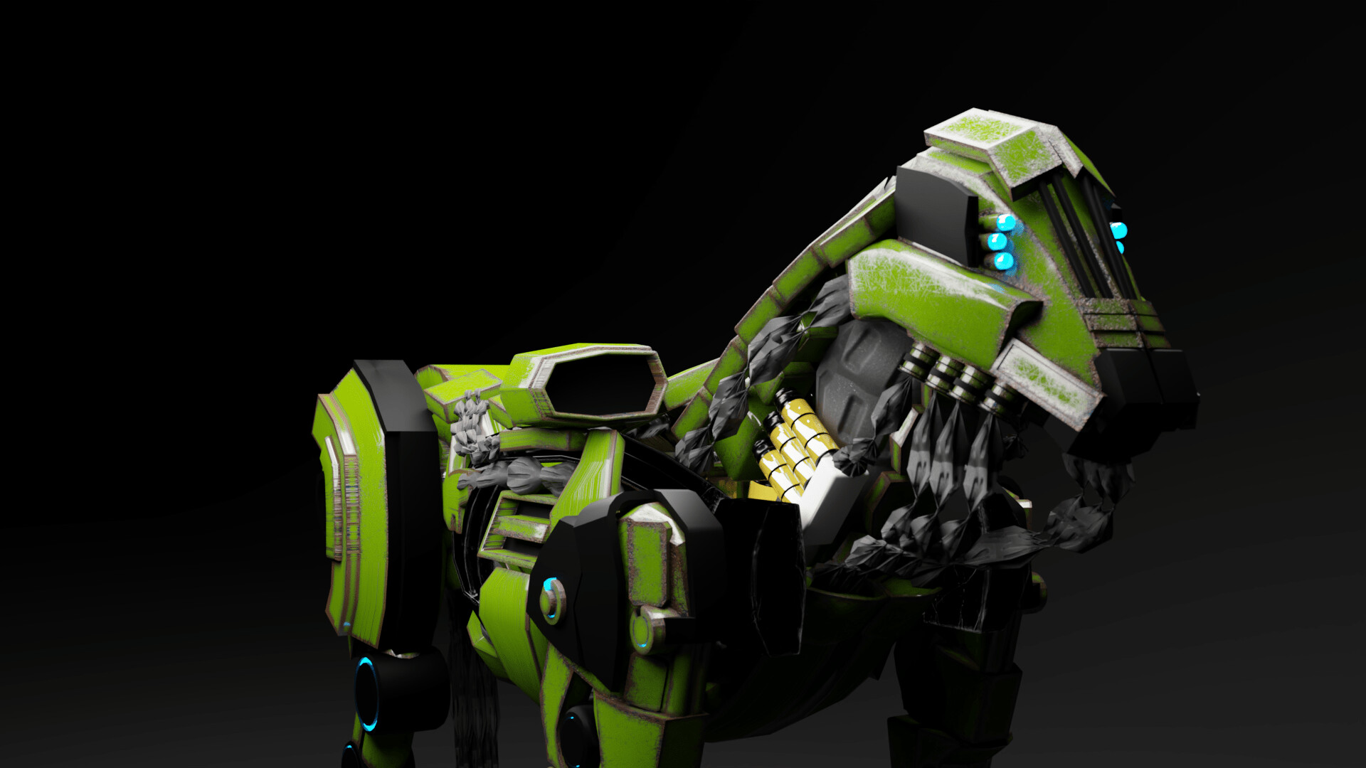 ArtStation - Mechanical Horse [High Poly Animal Creation]