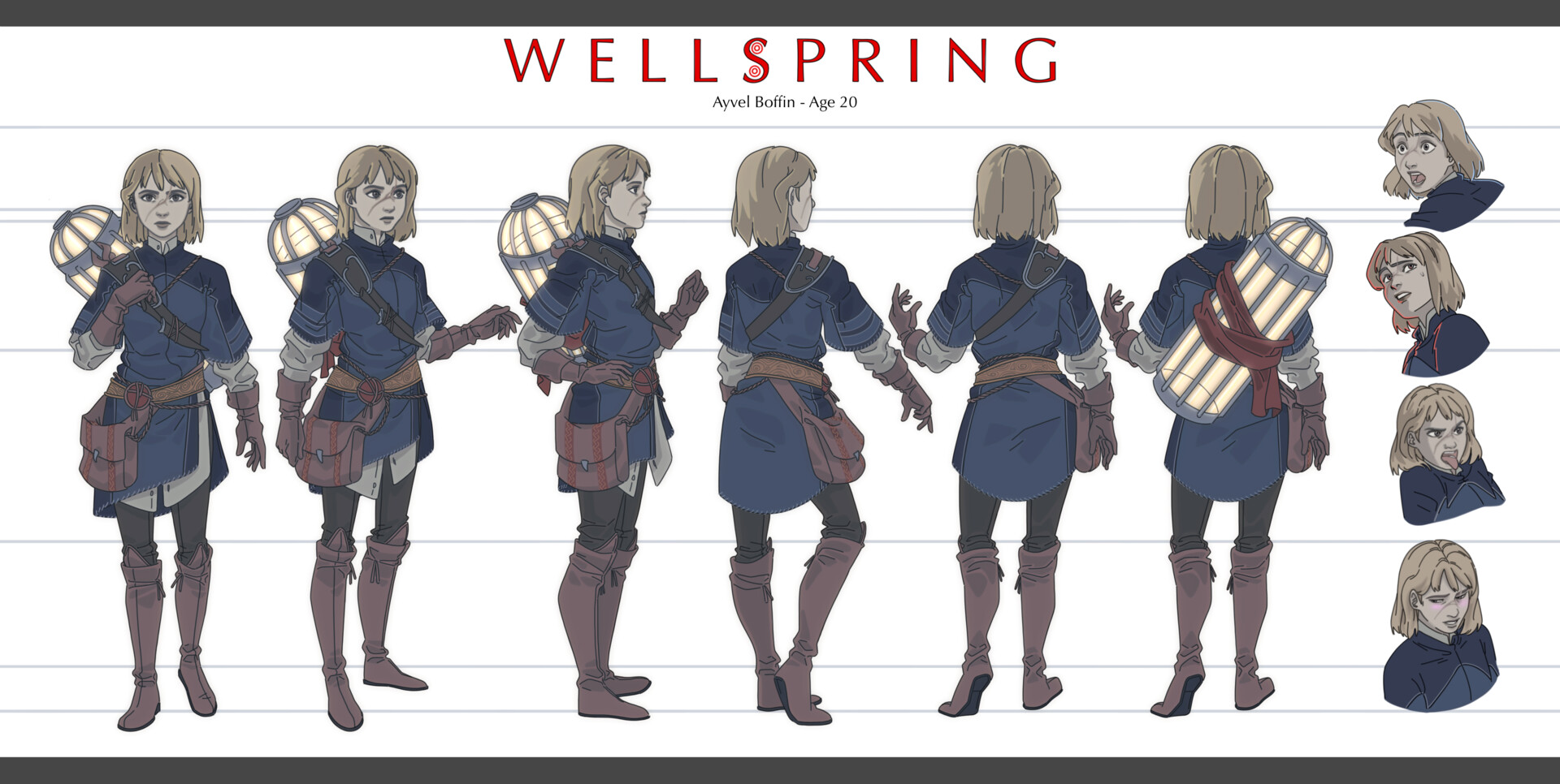 ArtStation - Character Development- Ayvel Pre/Post Timeskip Designs
