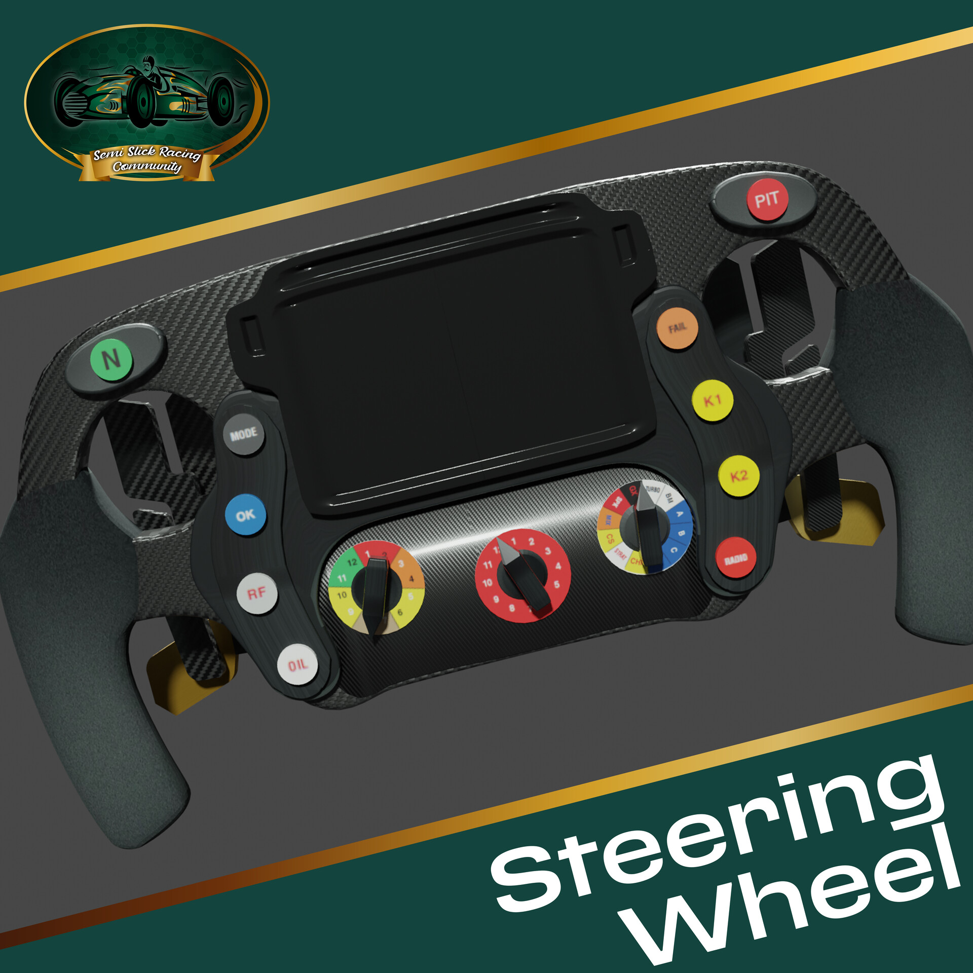 ArtStation - Steering Wheel 3D Model