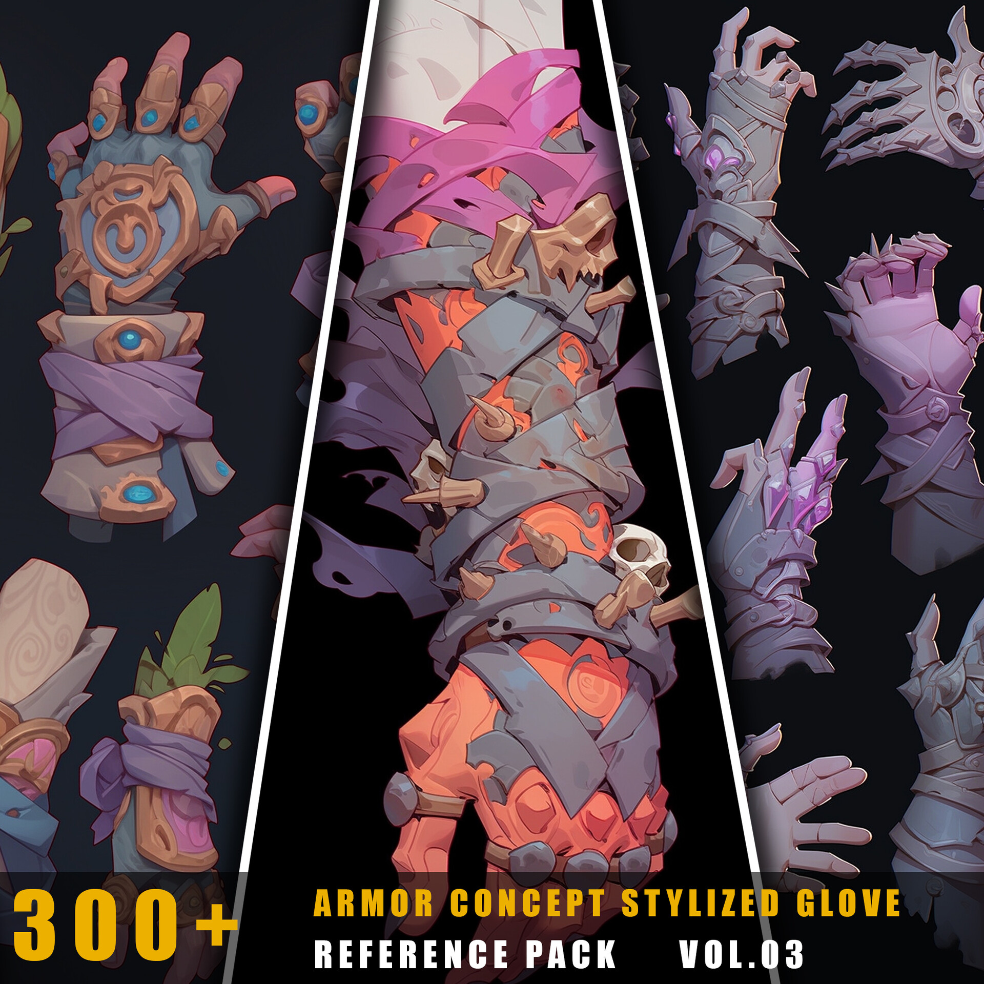 WaterLaw's Studio - 300+ Armor Concept Stylized Glove - References Pack ...