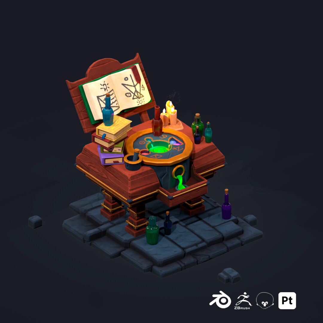 ArtStation - Alchemy Lab | Stylized prop
