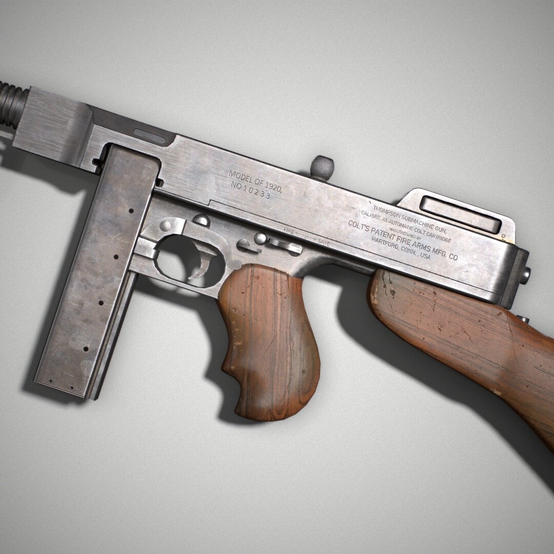 ArtStation - Thompson SMG - The First Prototype