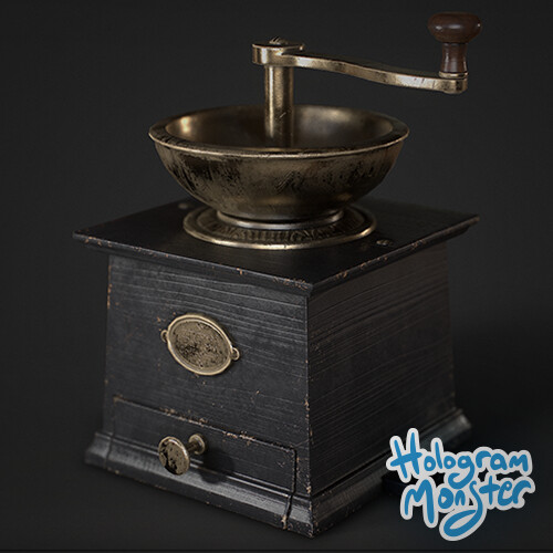 ArtStation - Coffee Grinder | Hologram Monster | Prop Art
