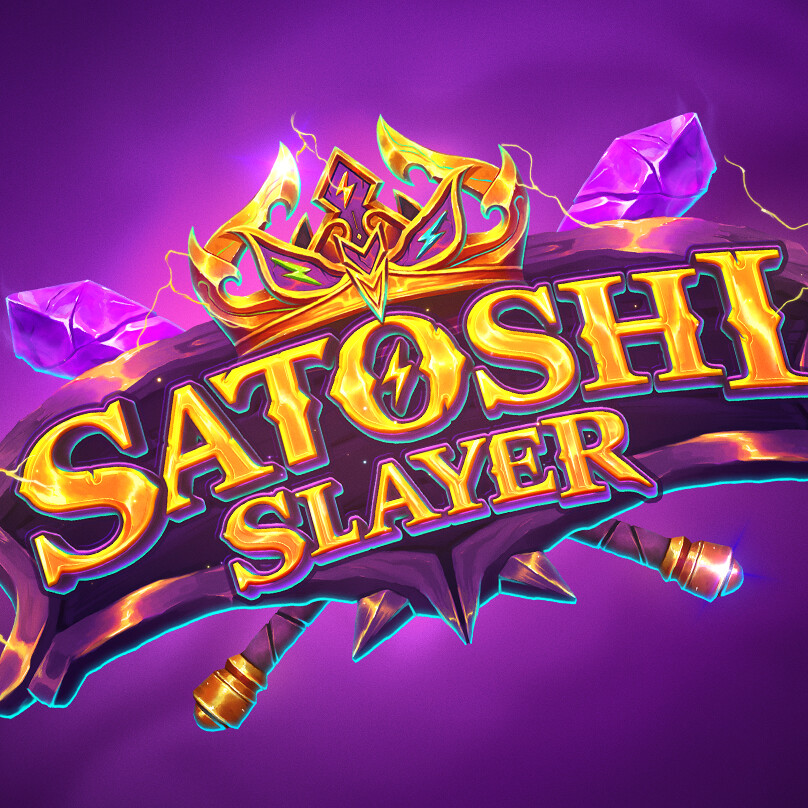 ArtStation - Stylized Game Logo - Satoshi Slayer 👑