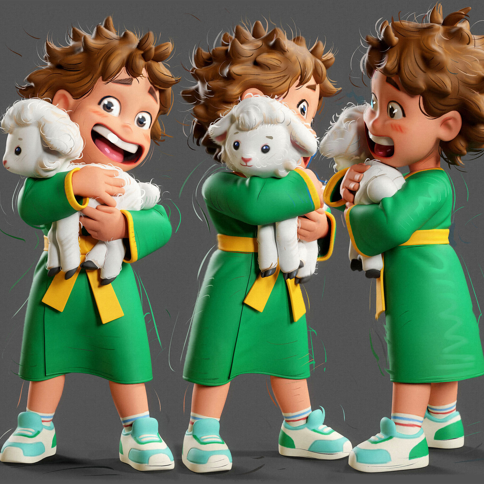 ArtStation - Boy_with_Lamb