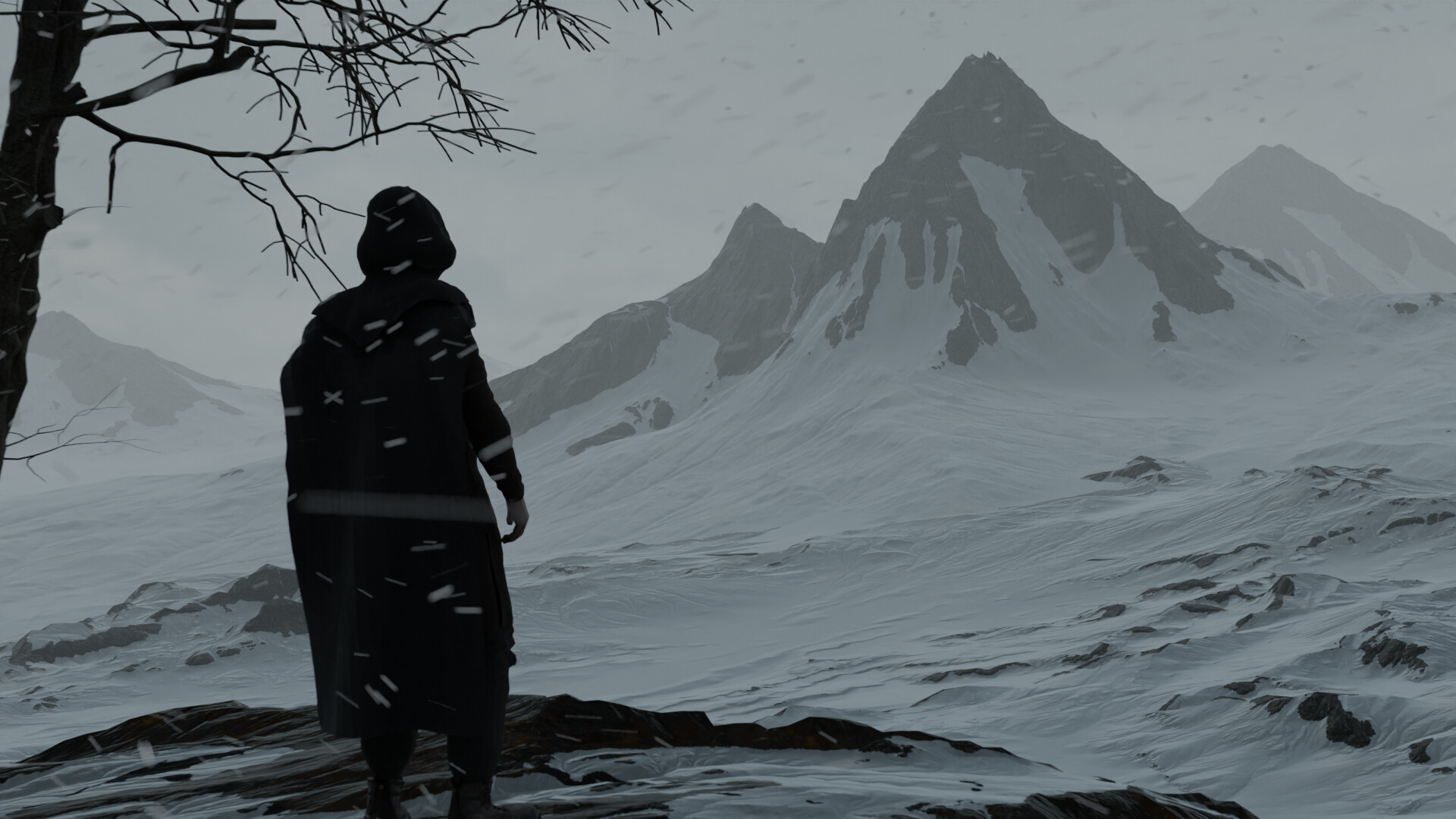 ArtStation - Dramatic fantasy blizzard landscape. Cinematic landscape ...