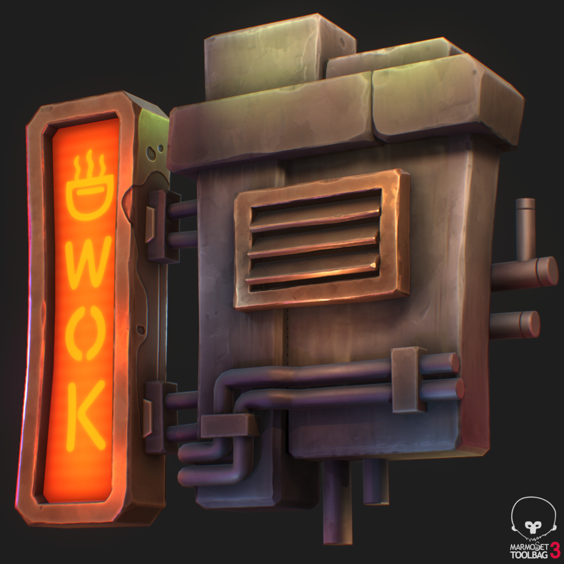 ArtStation - Props Study - Stylized street sign