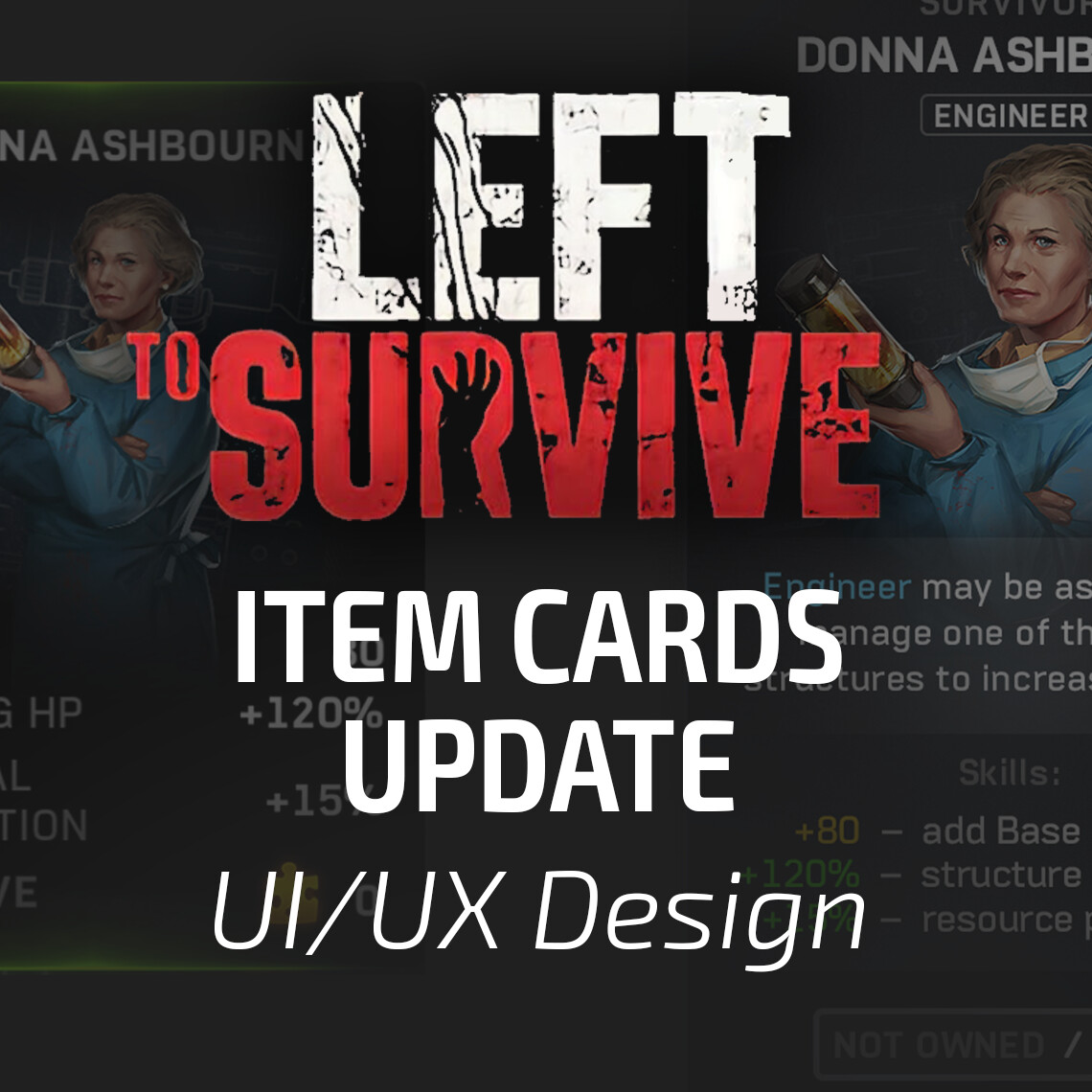 ArtStation - Left to Survive. Item cards update. UI/UX Design