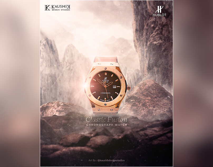 ArtStation - Hublot - Classic Fusion - Chronograph- Poster Design