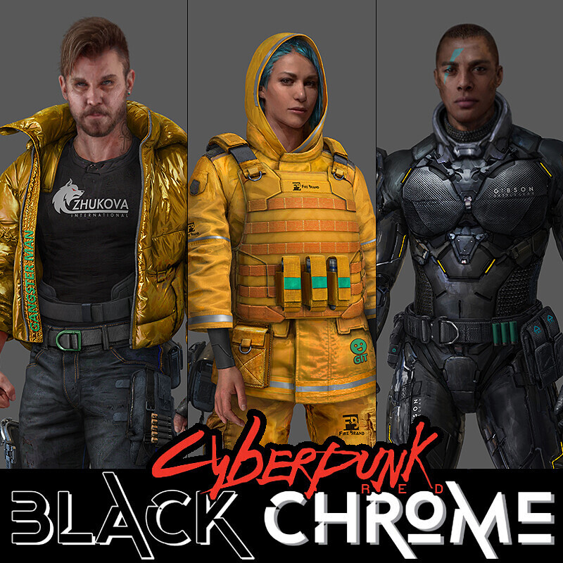 ArtStation - Cyberpunk Red Black Chrome Art [Part 2]