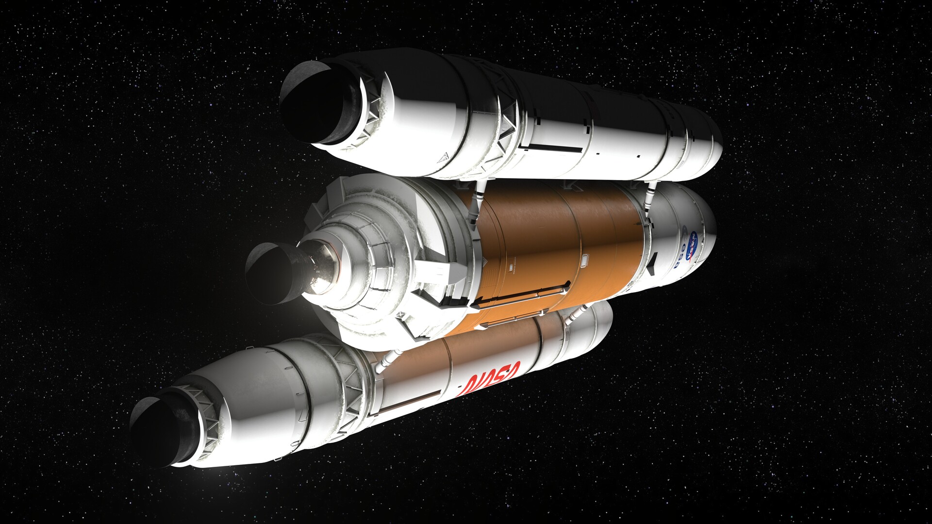 ArtStation - Rocket with engine and Satellite