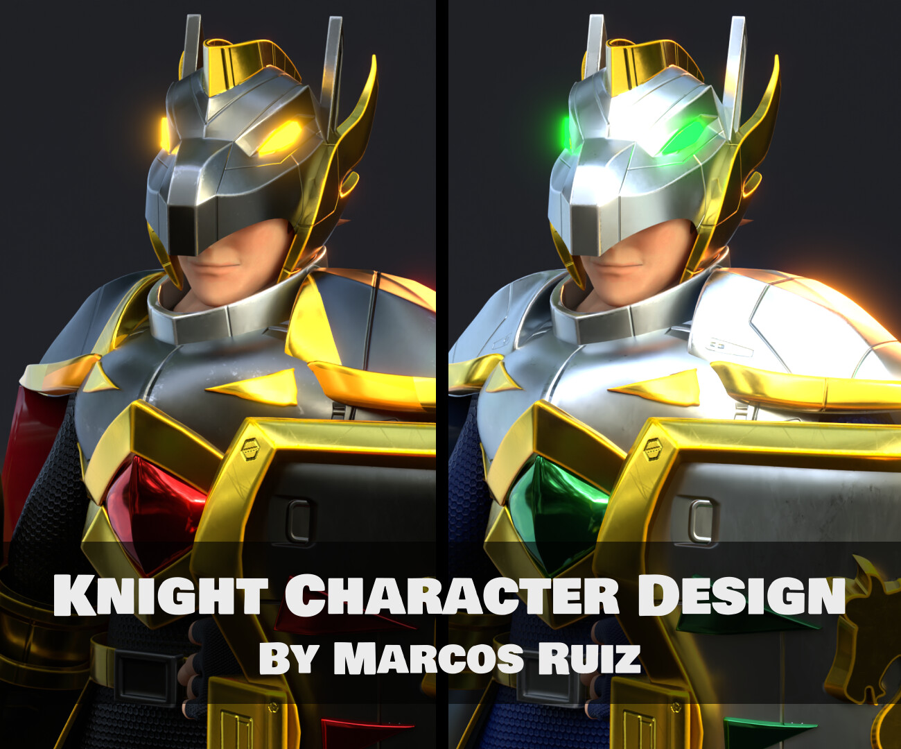 ArtStation - Knight 3D Character Design Rig