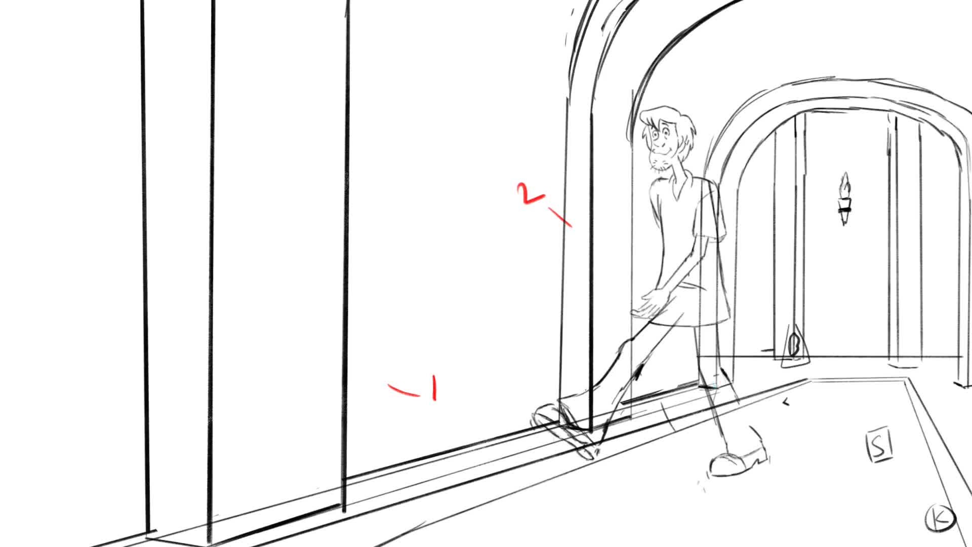 ArtStation - Scooby-Doo: Shaggy Walk Cycle and moving Backgorund