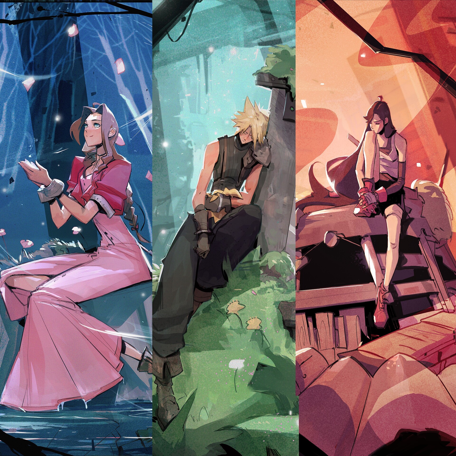ArtStation - Final Fantasy VII remake illustrations-