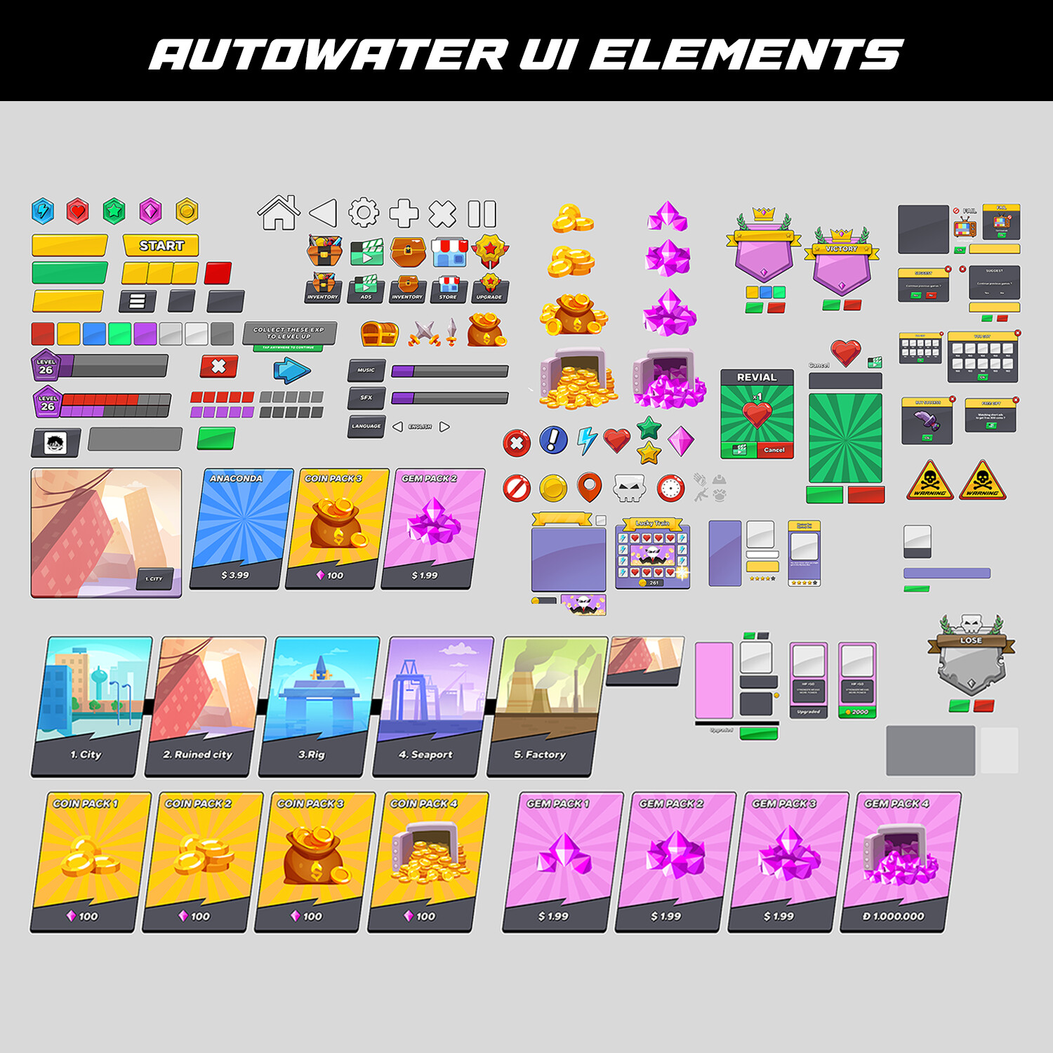 ArtStation - Autowater UI Elements