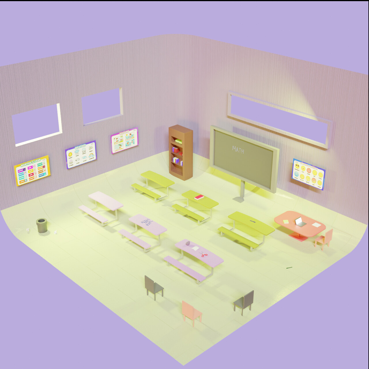 ArtStation - Classroom Chaos