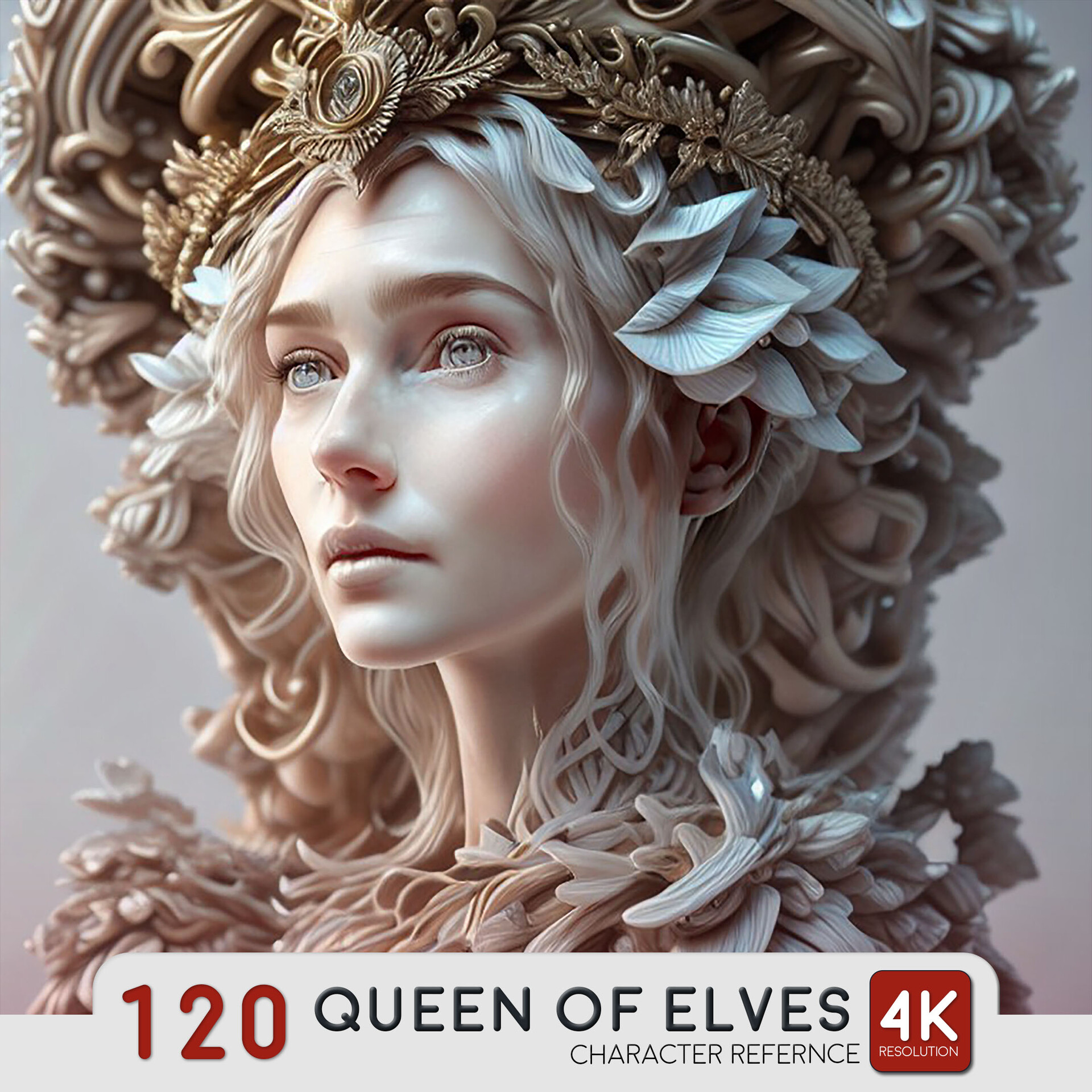ArtStation - Queen of Elves-4k|Character Reference Image