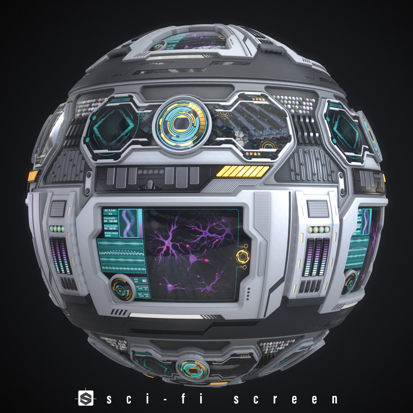 ArtStation - Sci-Fi Screen- Substance 3D Designer