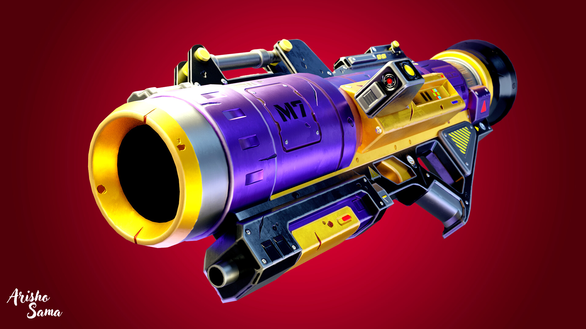 ArtStation - SciFi Rifle and Rocket Launcher v2