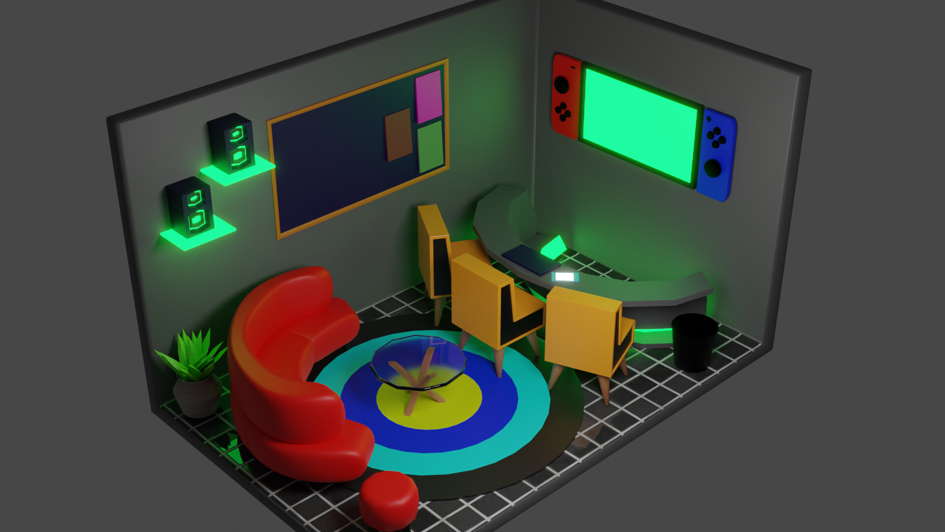 ArtStation - ISOMETRIC ROOM DESIGN FOR SCUUDU LABS