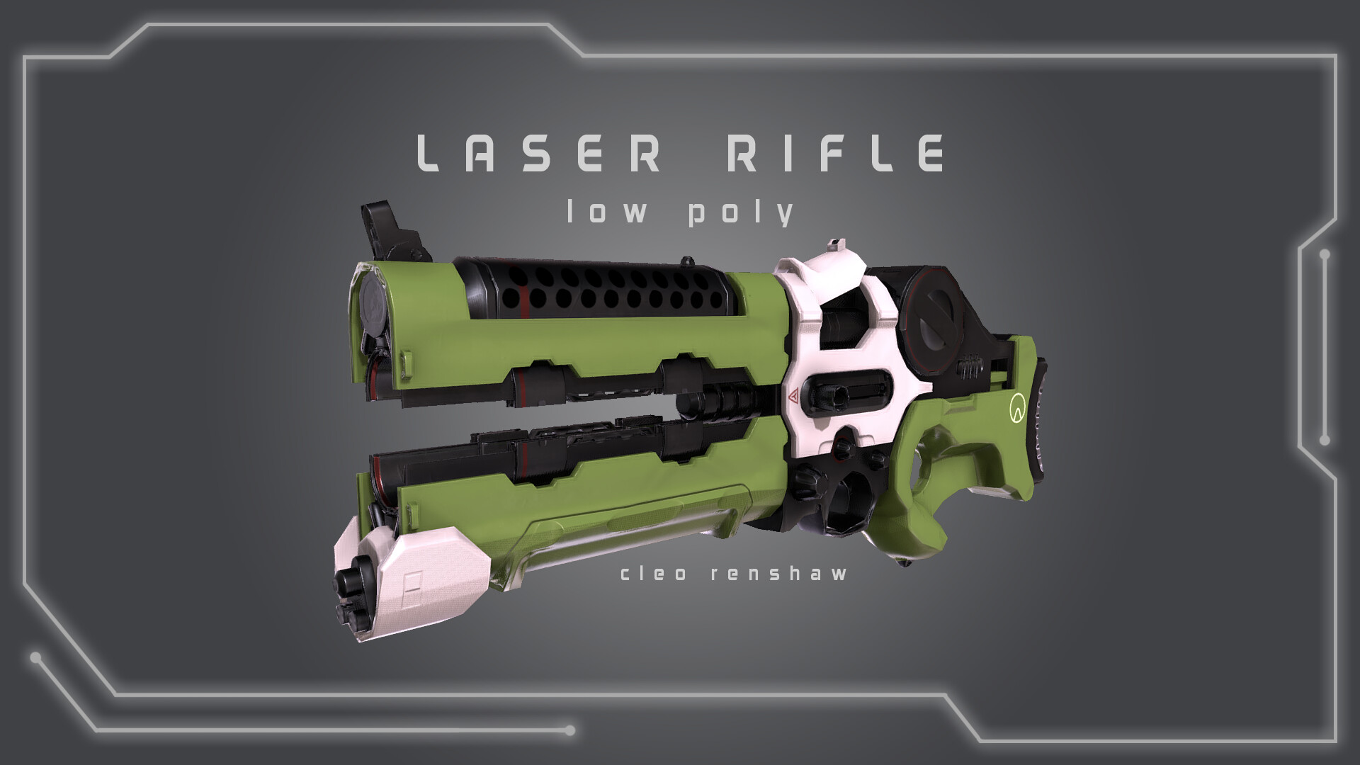 ArtStation - Low Poly Laser Rifle