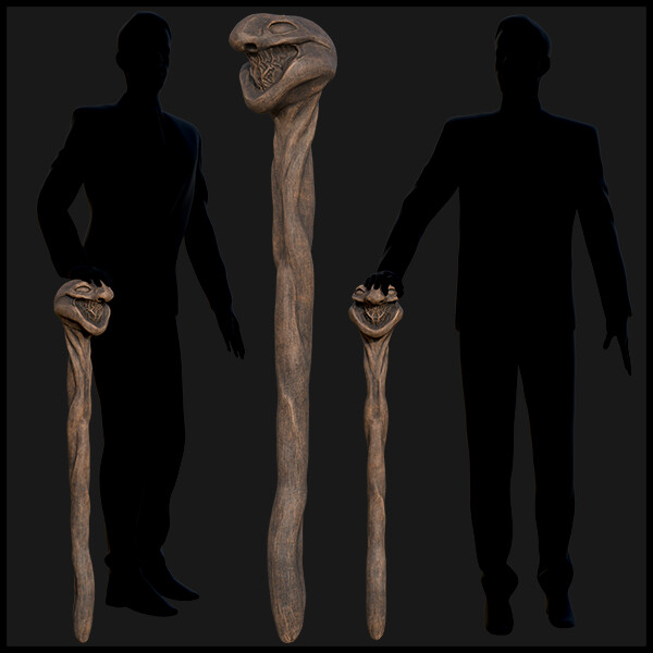 ArtStation - Old Horror Wooden Hand Stand