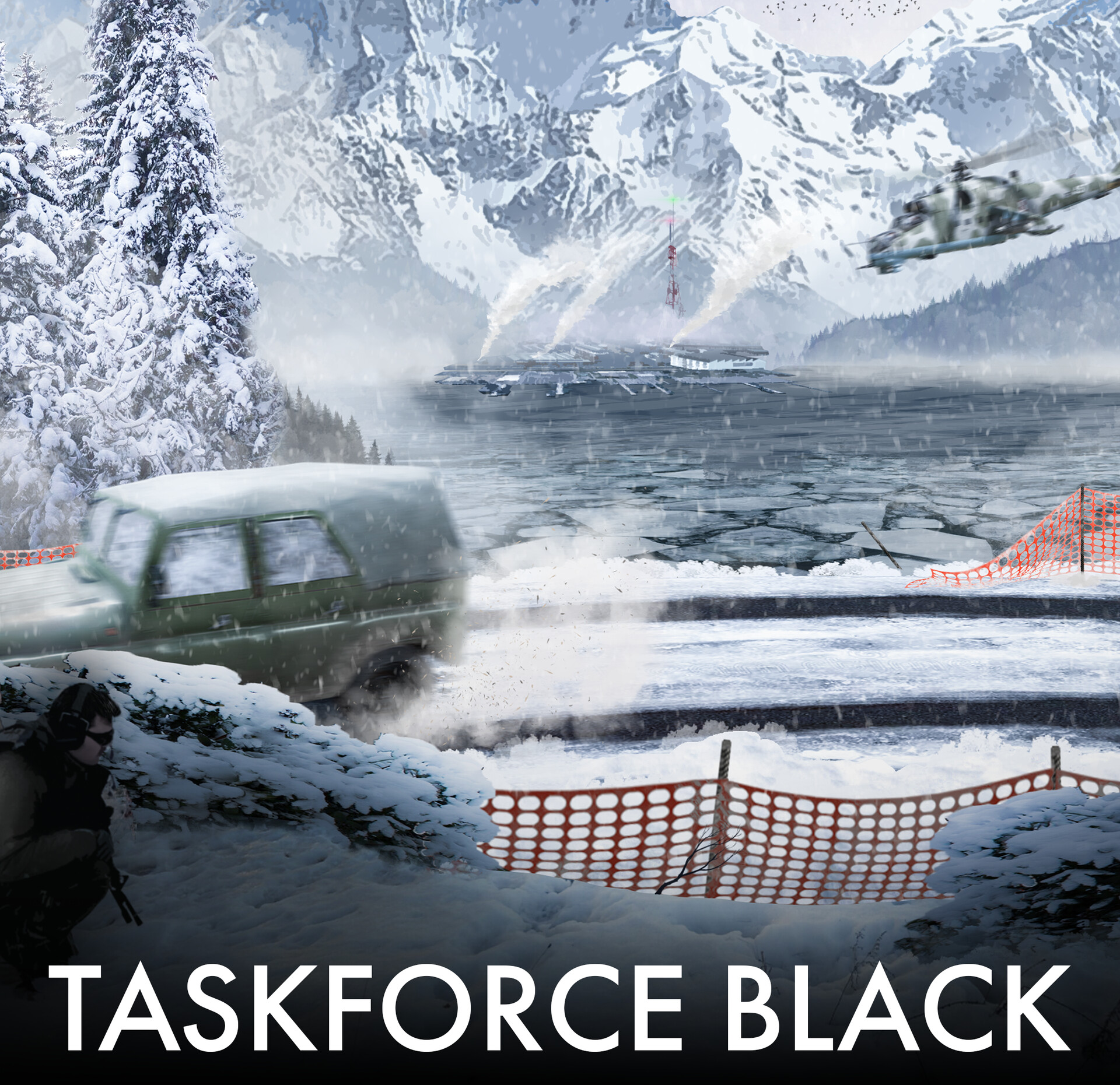 ArtStation - Taskforce Black - Enemy Compound Infiltration Key Art