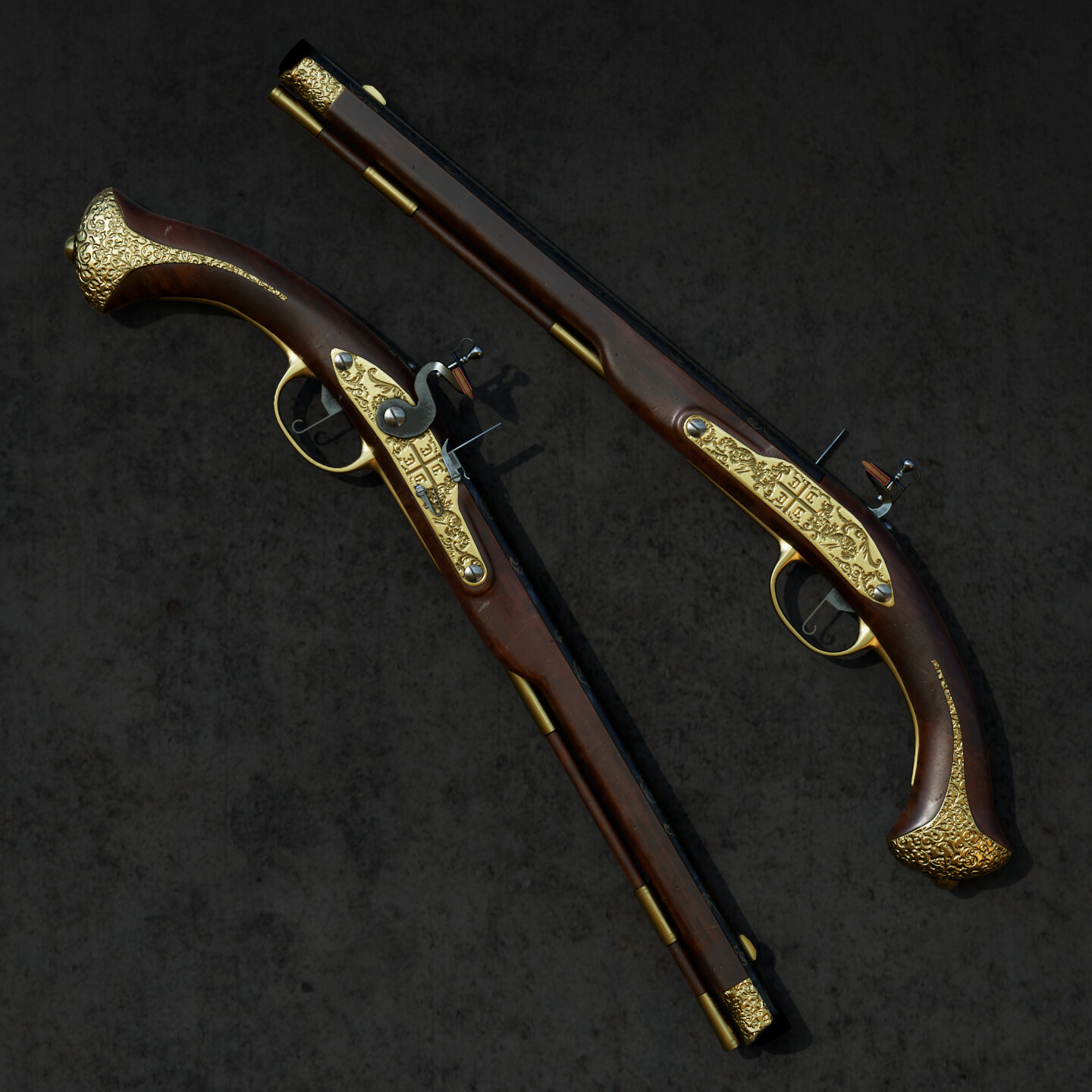 ArtStation - Serbian Flintlock Pistol
