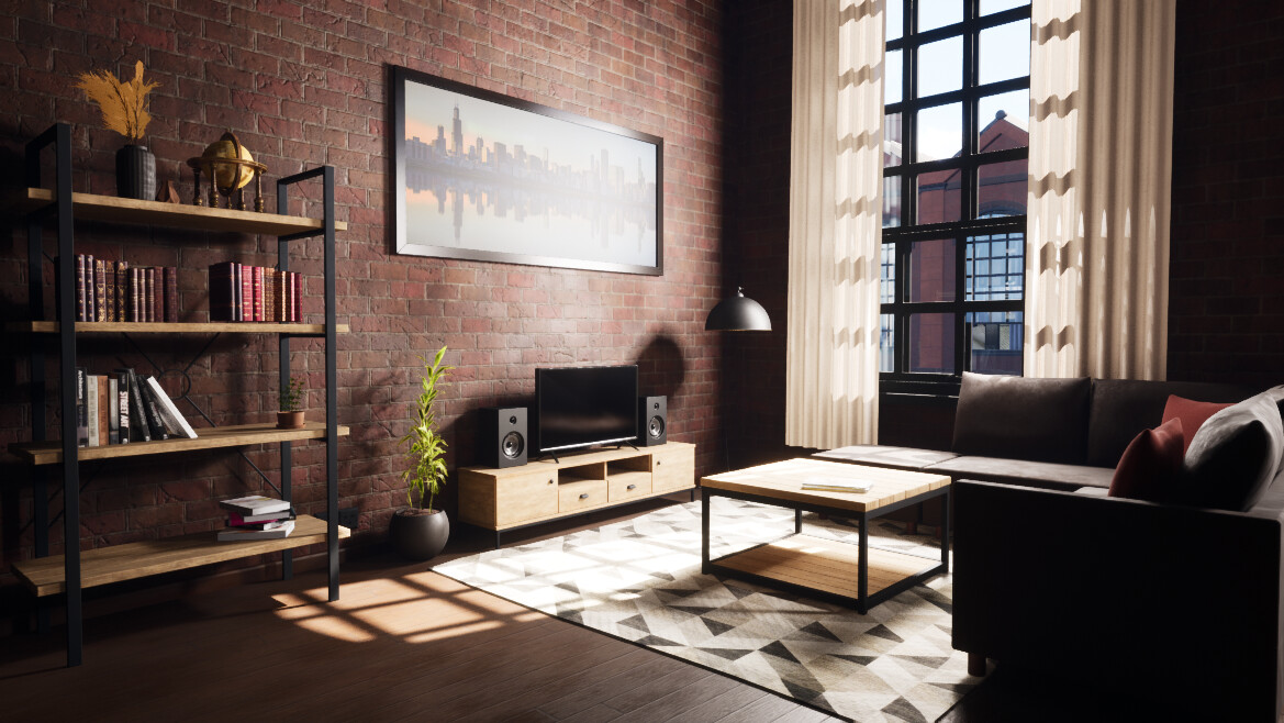 ArtStation - Industrial Loft Visualisation