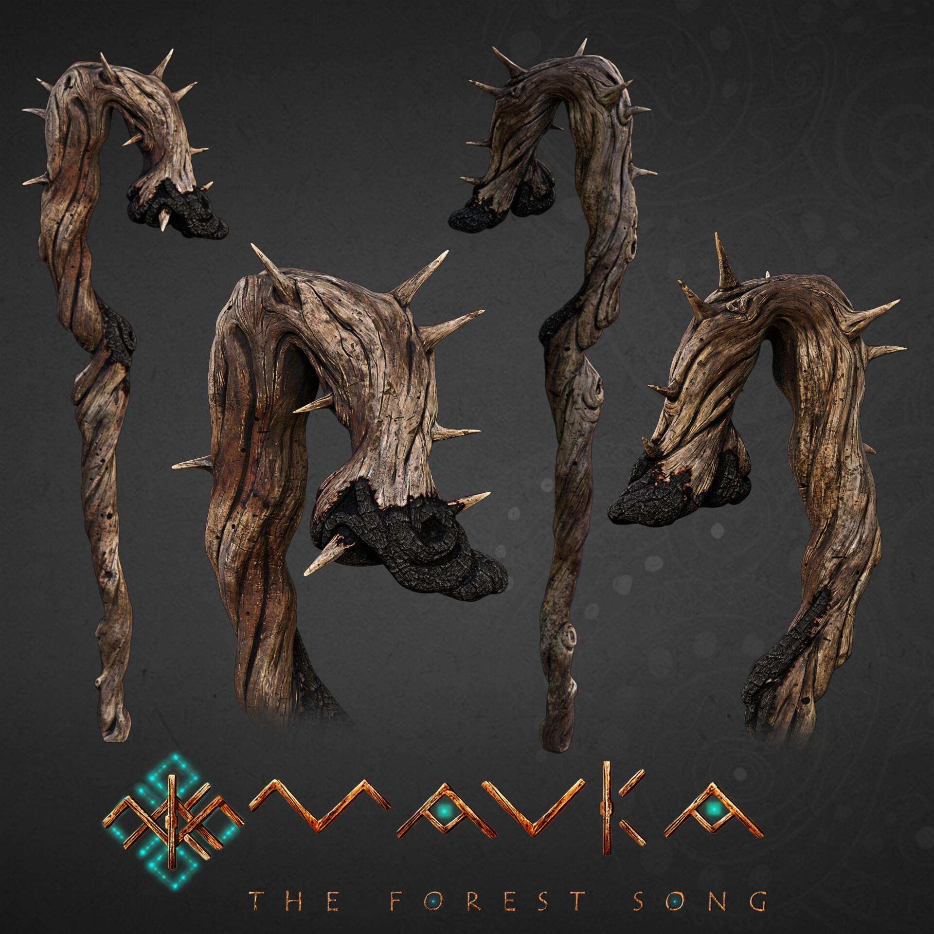 ArtStation - Wood spirit stick