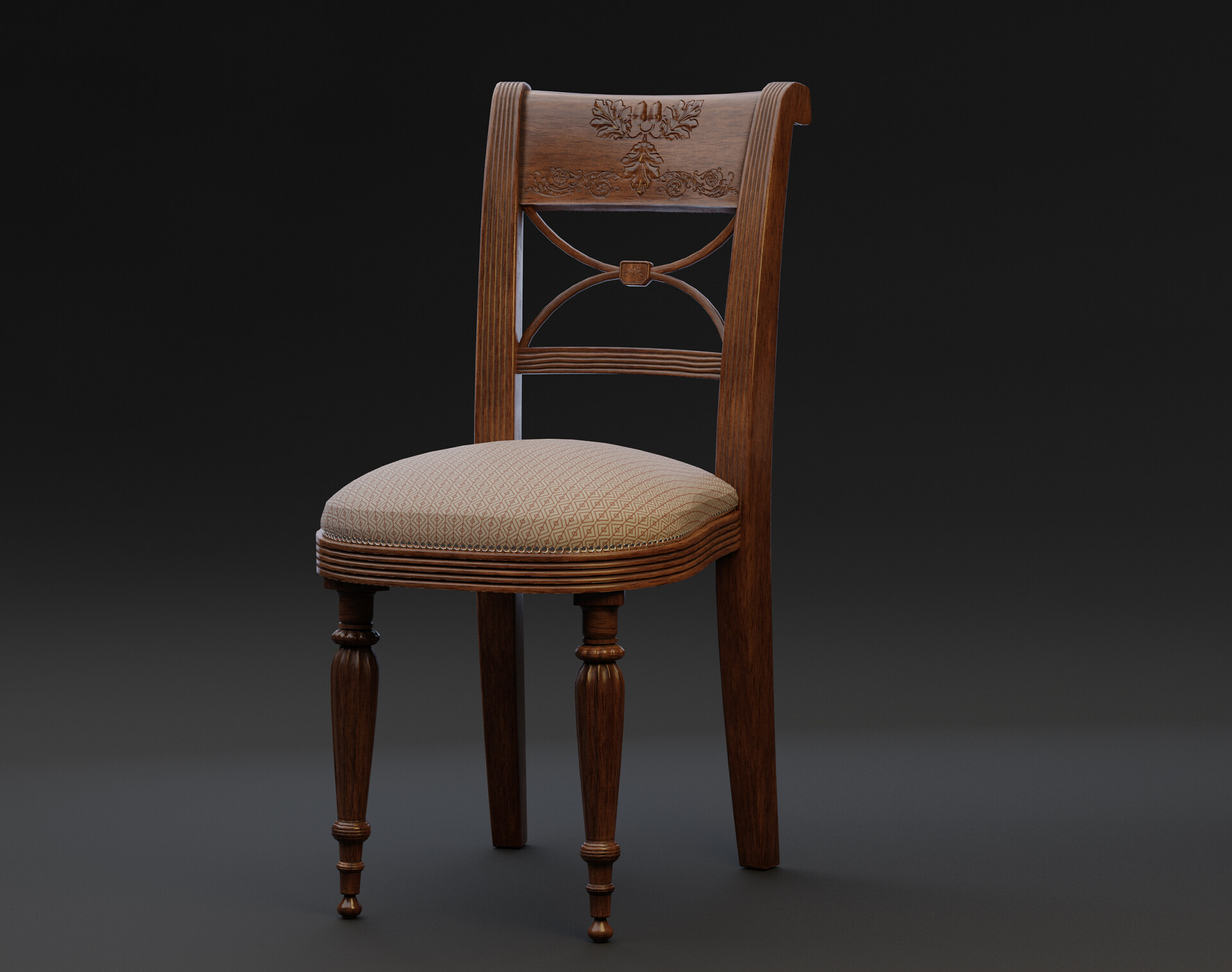 ArtStation - Classic Vintage Chair Low-Poly