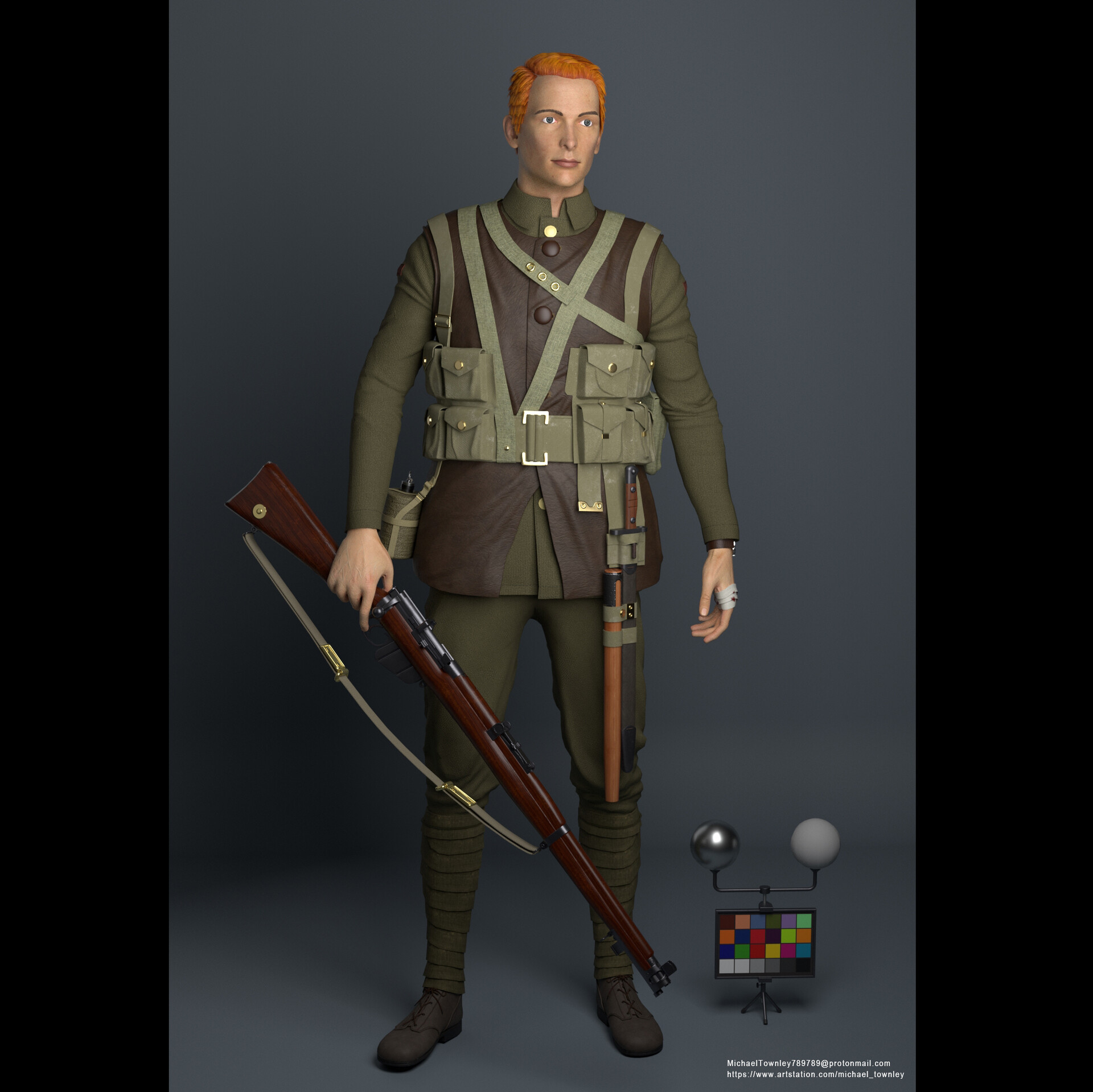 ArtStation - World War Ⅰ British Infantry (B)