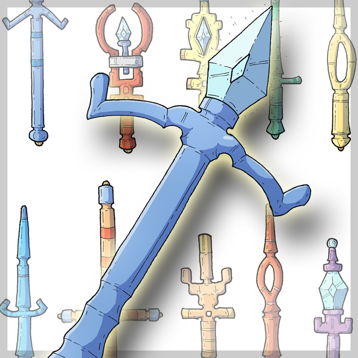 ArtStation - Noita Fan Wands Sketches