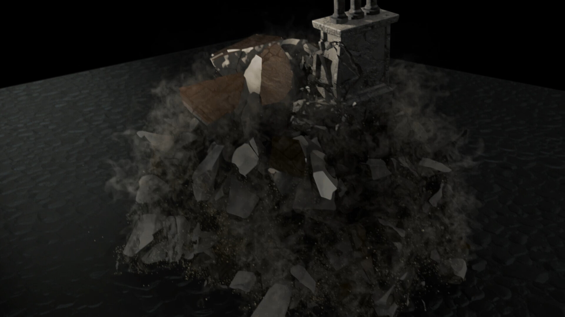 ArtStation - Destruction with smoke and debris | VFX