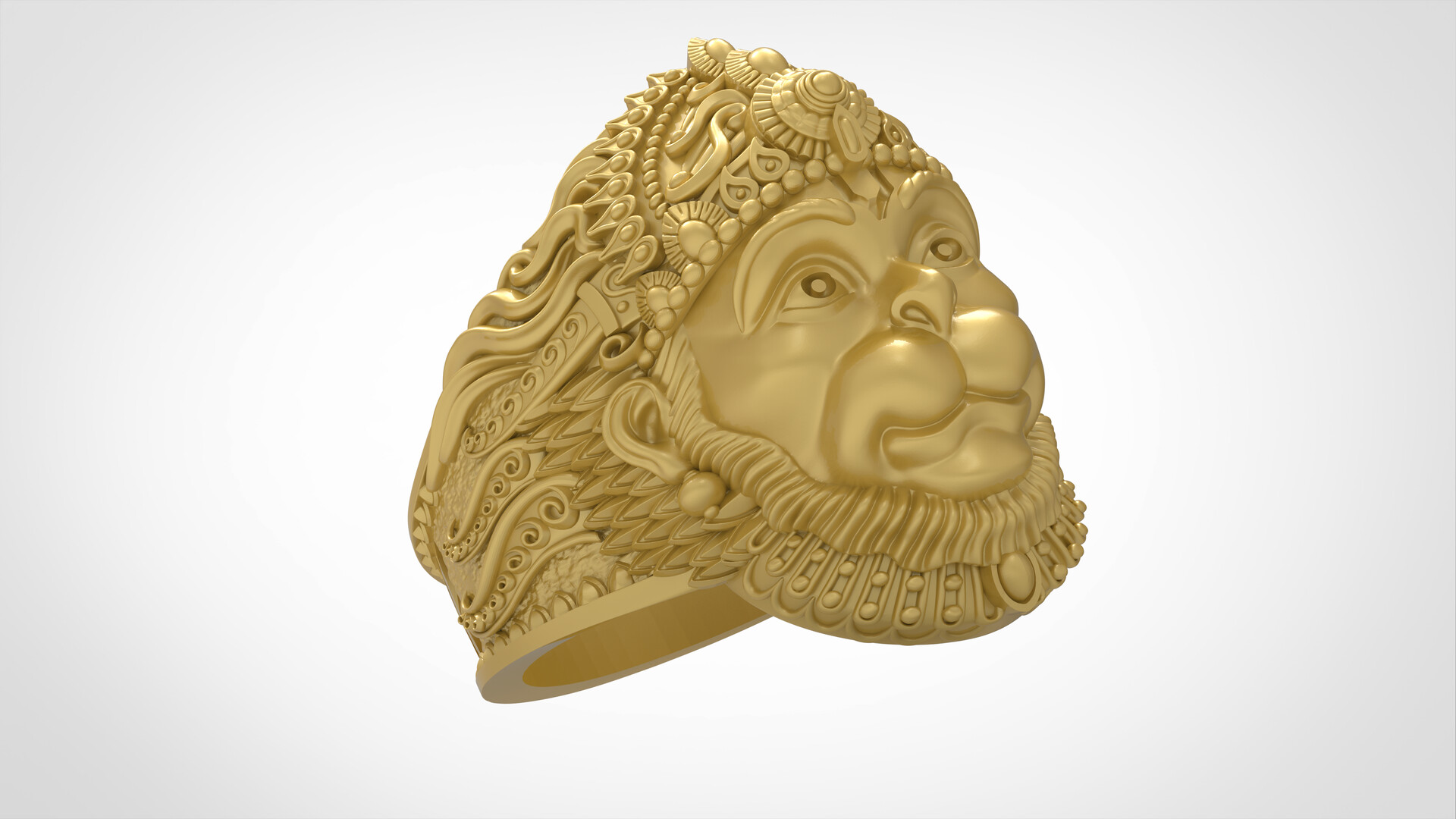 ArtStation - hanuman face ring | hanuman head ring | Indian monkey God ...
