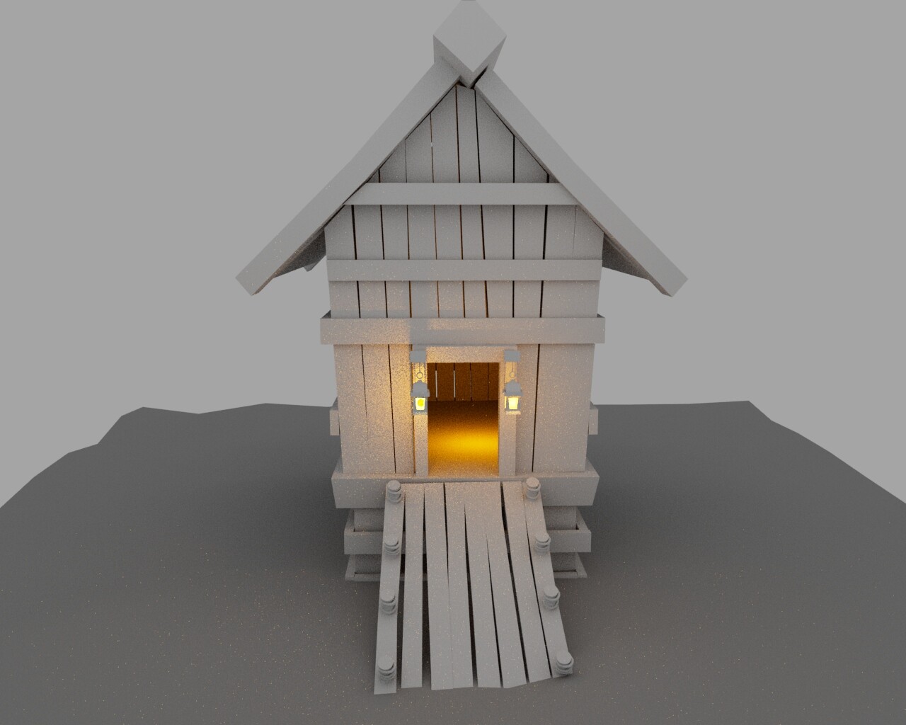 ArtStation - Wooden House in a Medieval Style