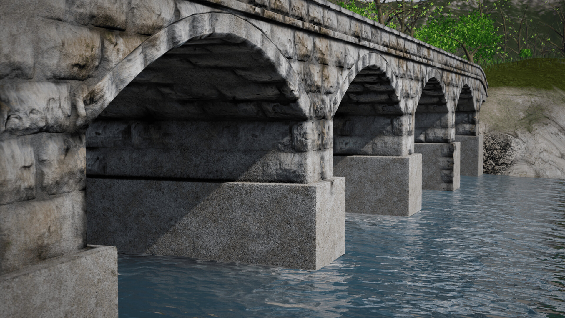 ArtStation - Bridge | Vertex Paint Practice | UE4
