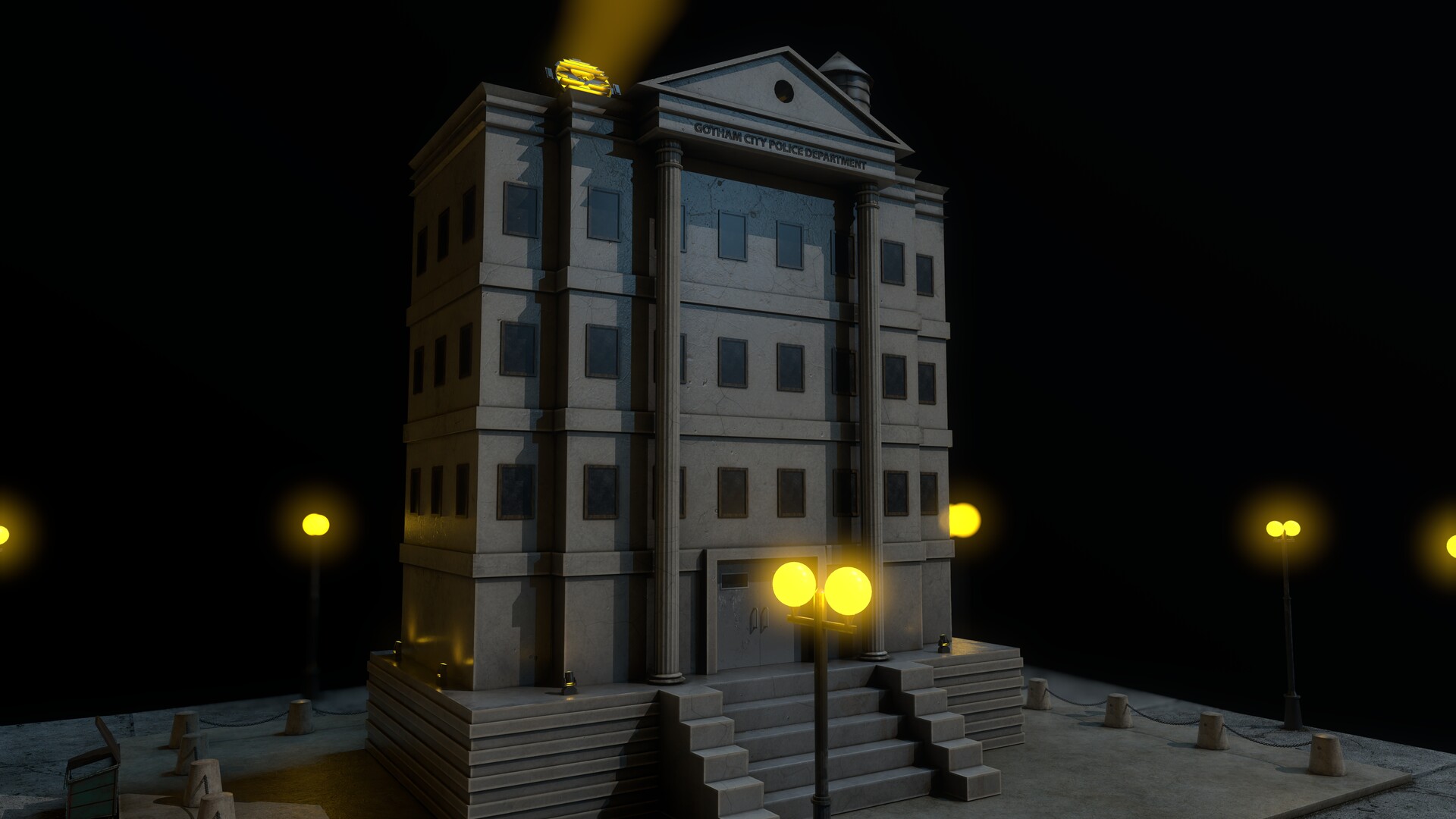 ArtStation - Gothan City Police Department | Bat Signal | The Batman