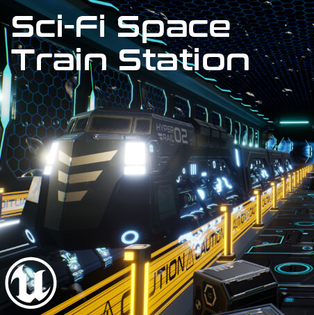 ArtStation - Sci-Fi Space Train Station Environment