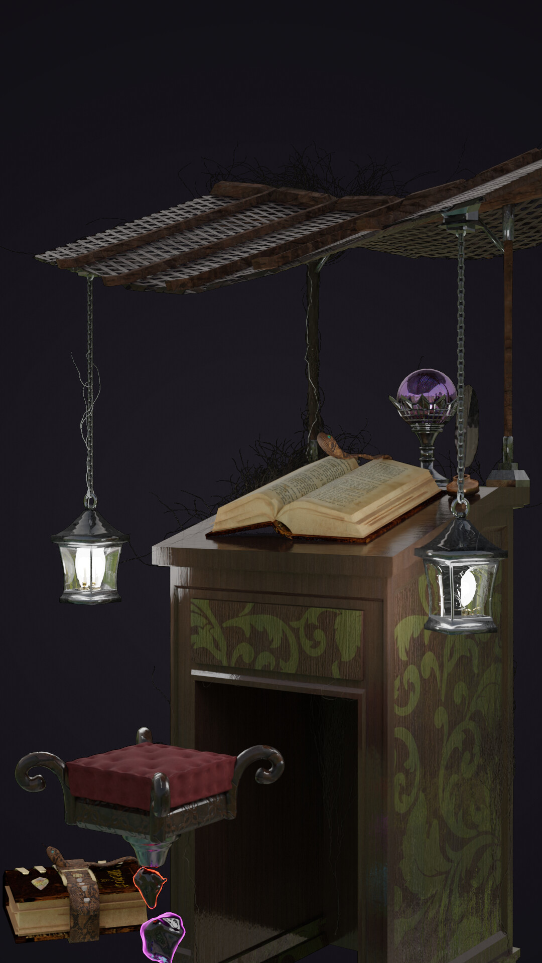 ArtStation - Witch's Desk Prop