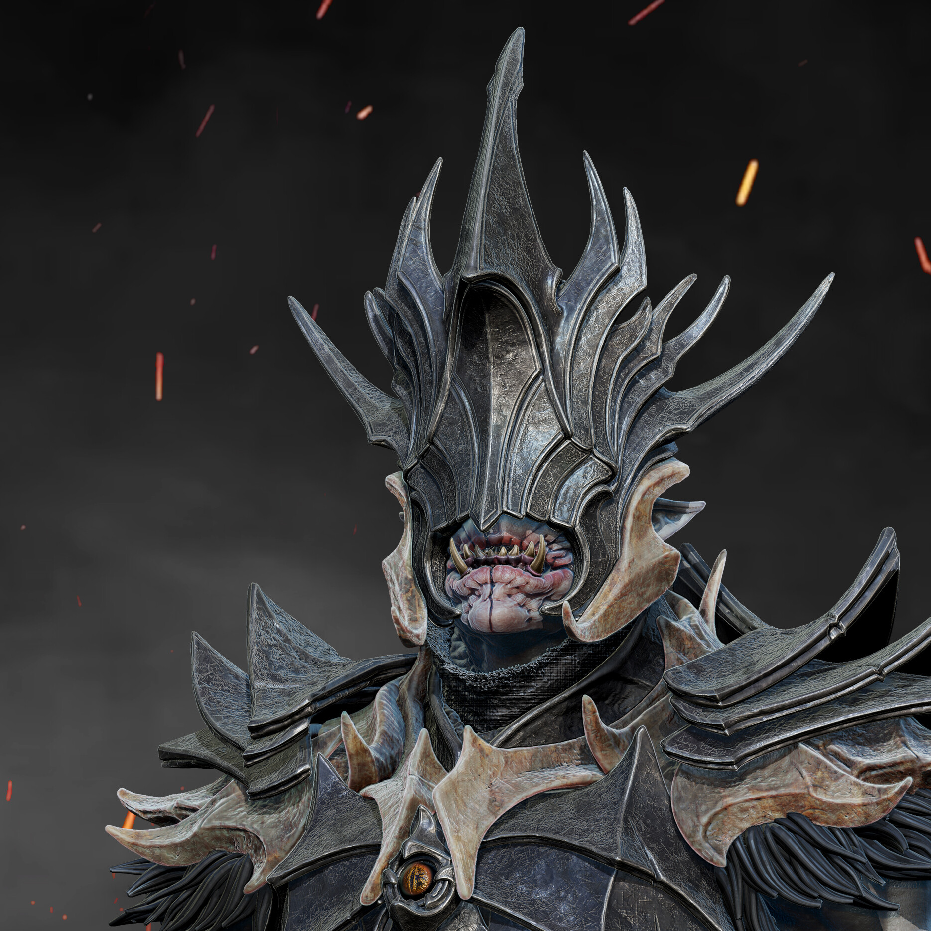 ArtStation - Gundabad Orc PT2 - Sauron mouth