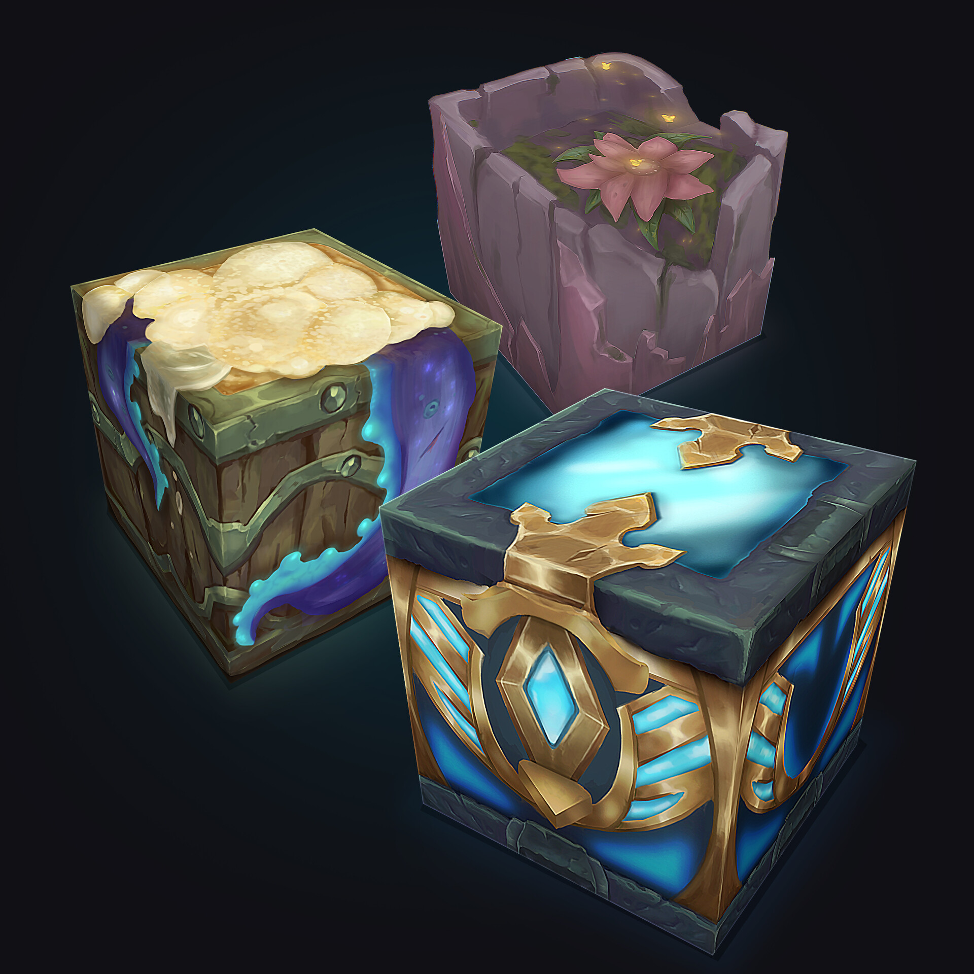 ArtStation - Stylized Hand-Painted Cubes