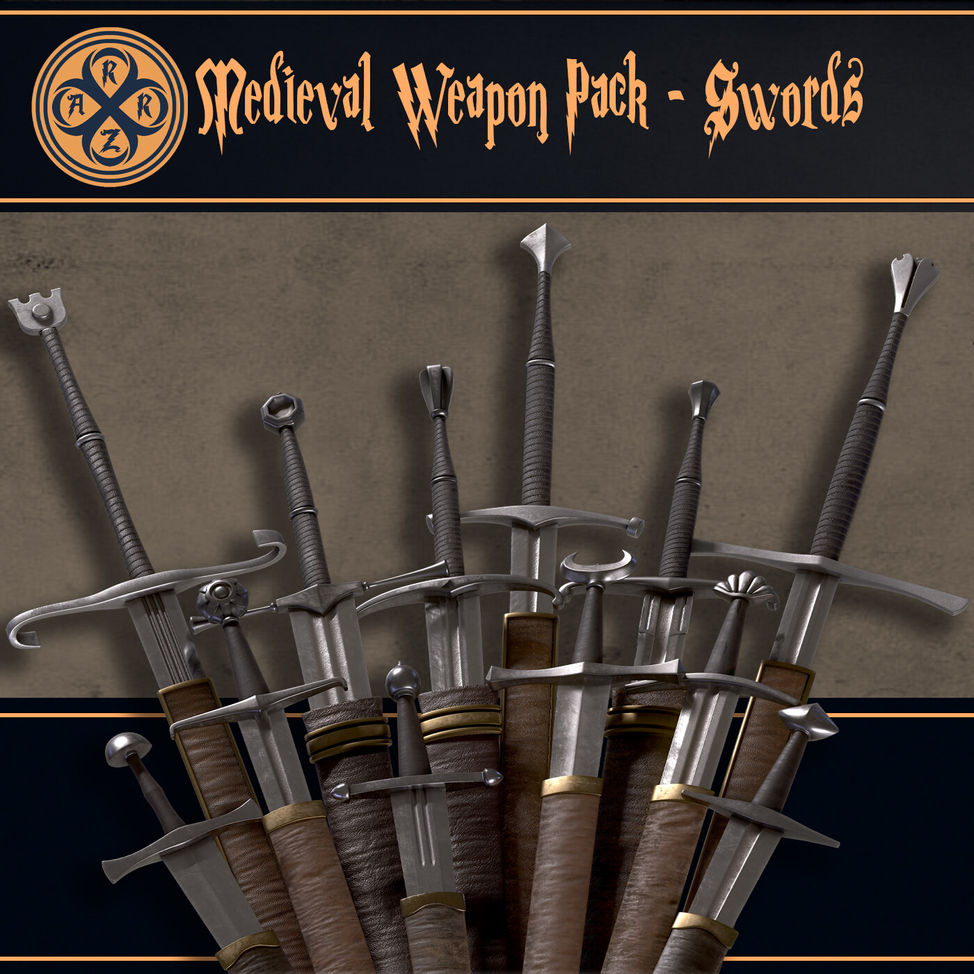 ArtStation - Medieval Weapon Pack - Swords - Vol 1