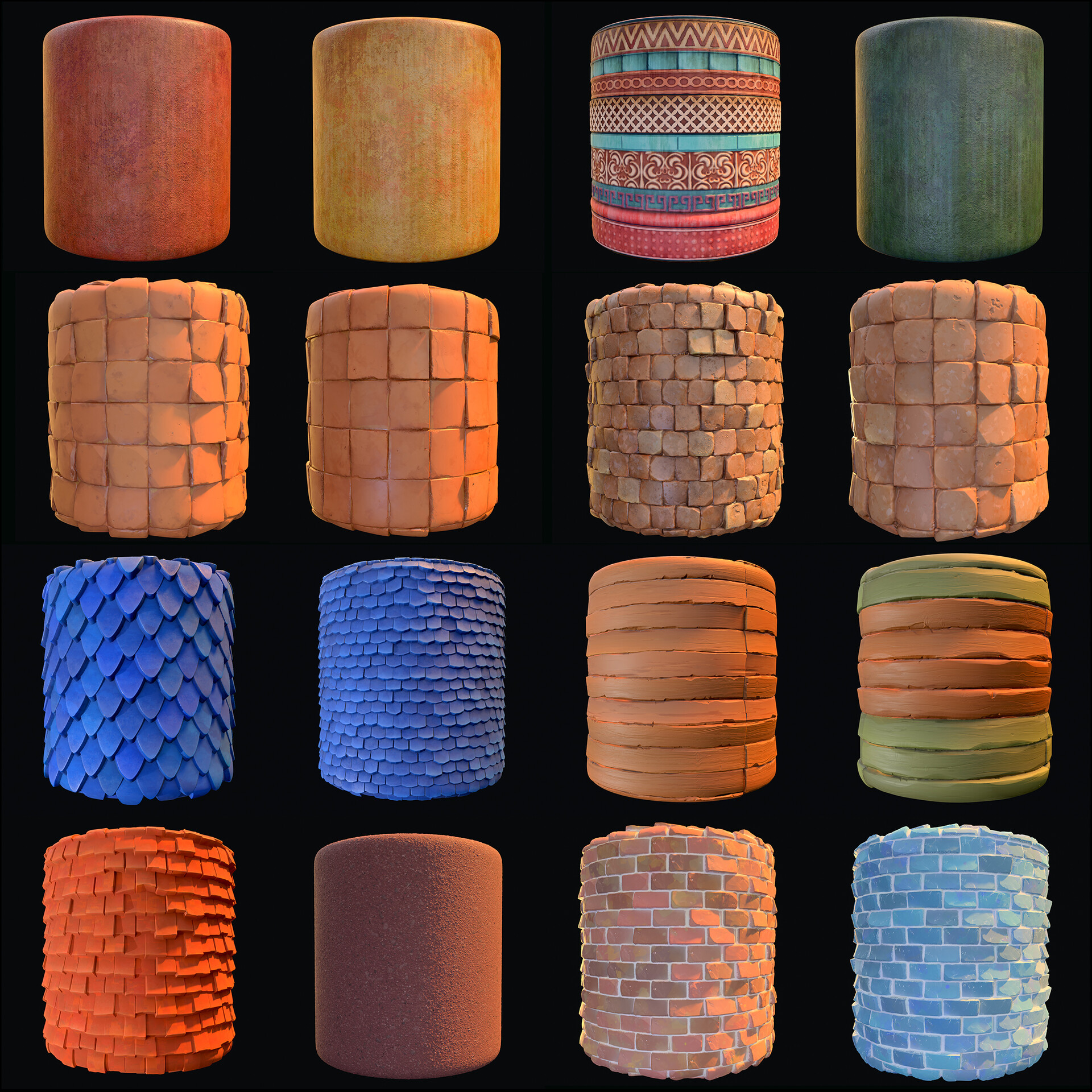 ArtStation - Stylized materials collection