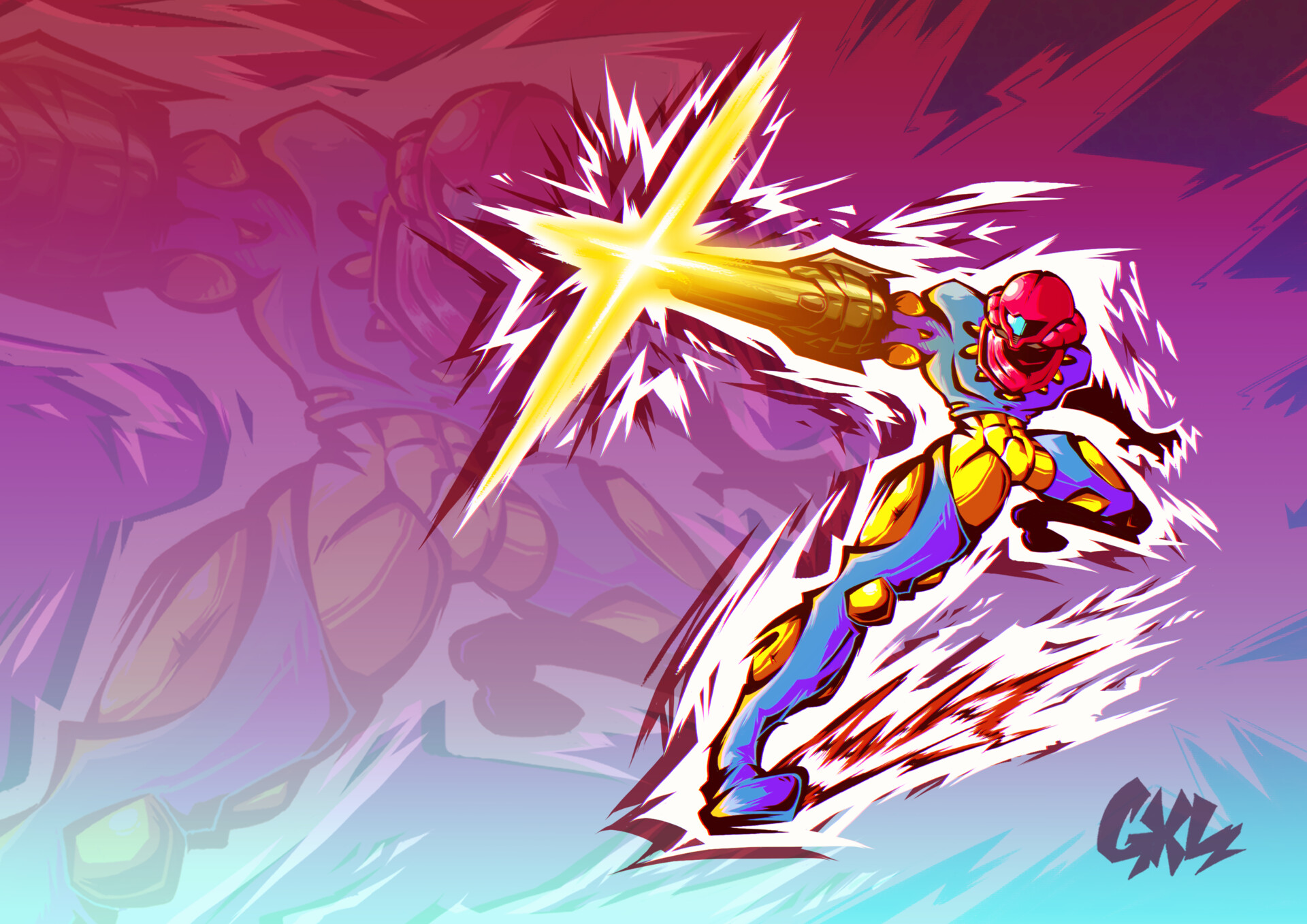 ArtStation - 👾METROID FUSION👾 - ⚡️SAMUS FUSION SUIT⚡️