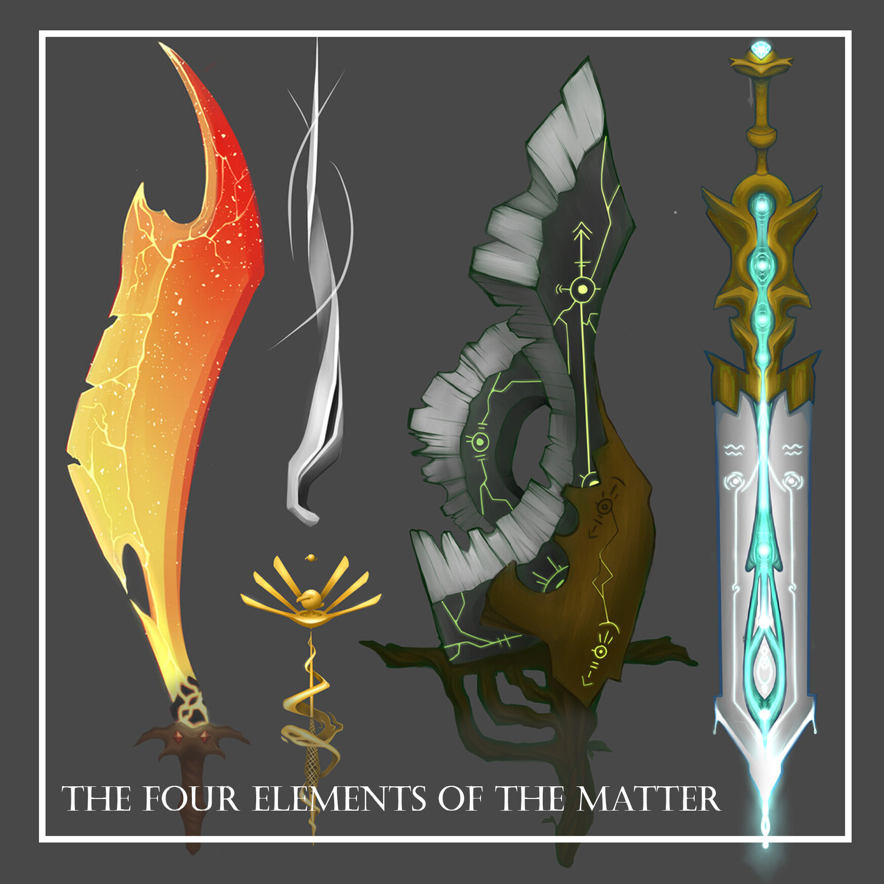 ArtStation - The Four Elements of Matter (Sword version) 2022
